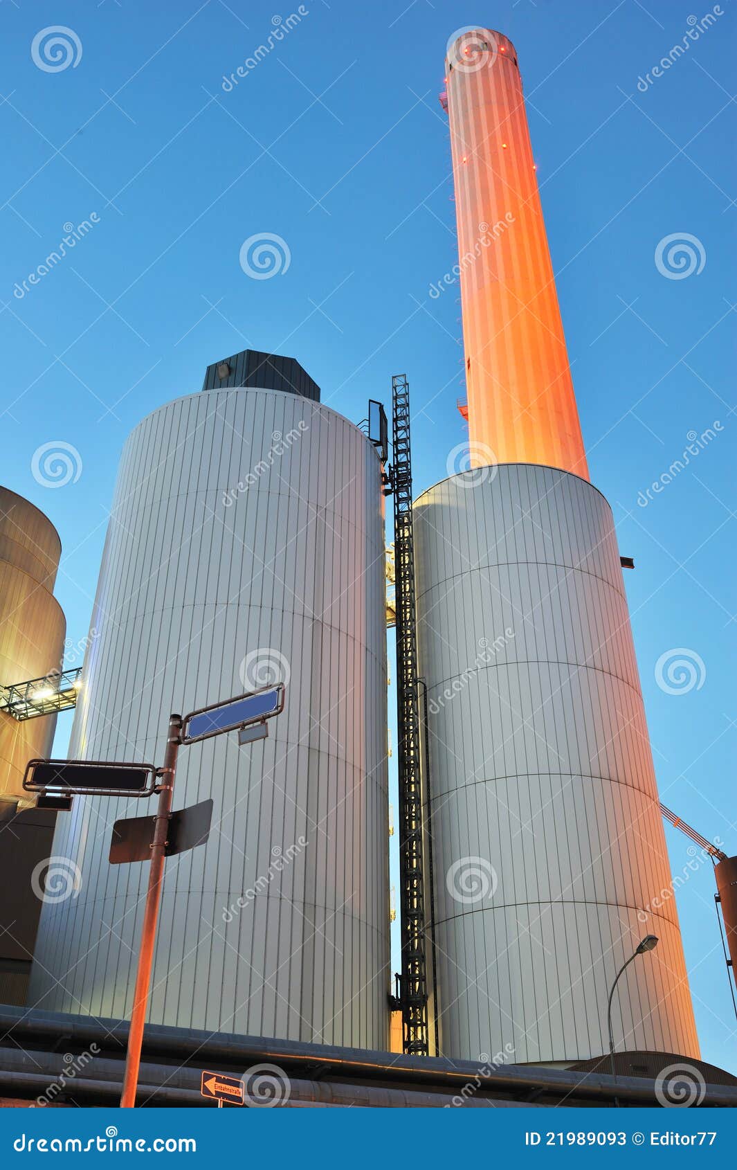 Modern Power Plant in Frankfurt Stock Image - Image of energy ...