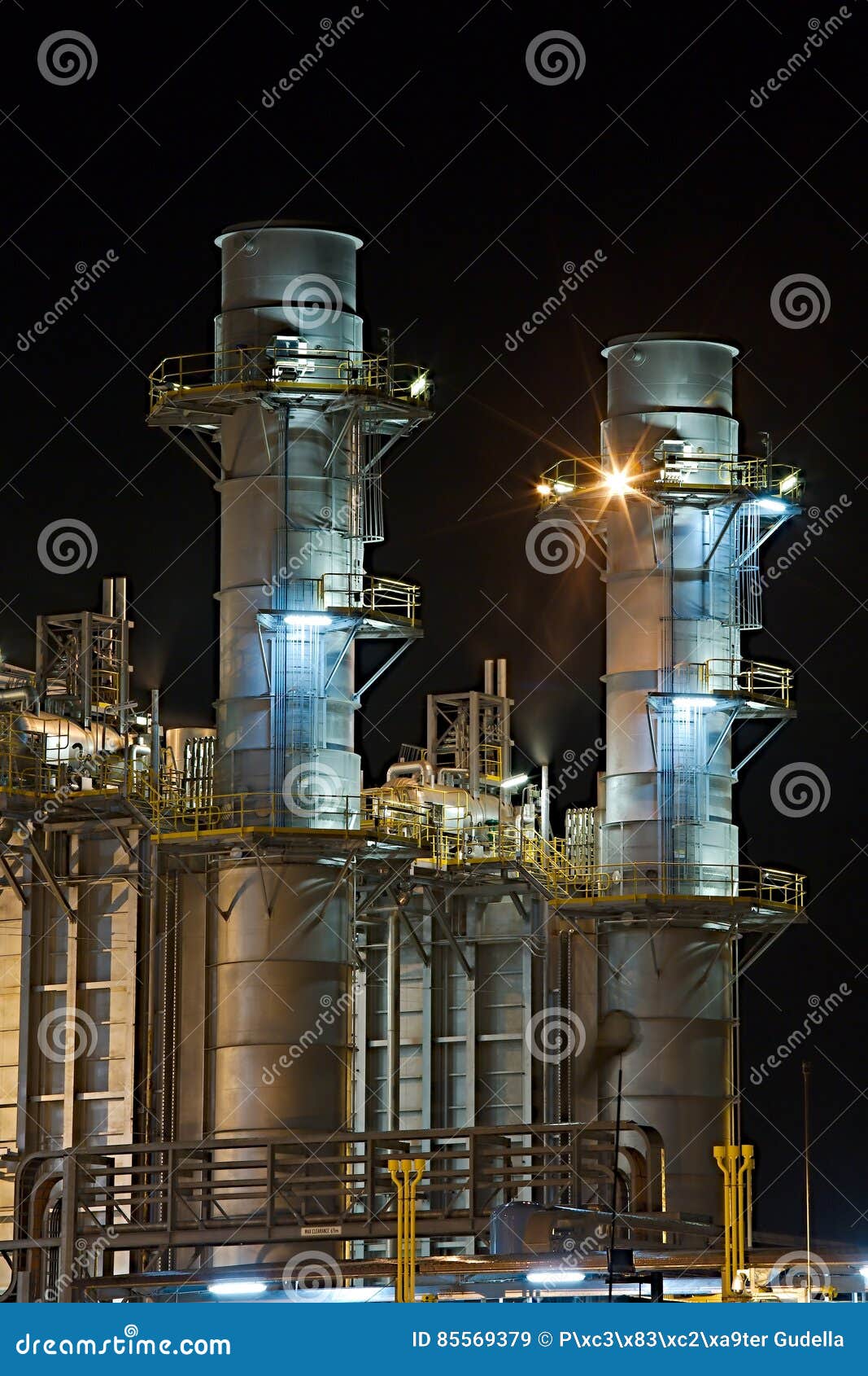 Modern Power Plant stock image. Image of framework, fossil - 85569379