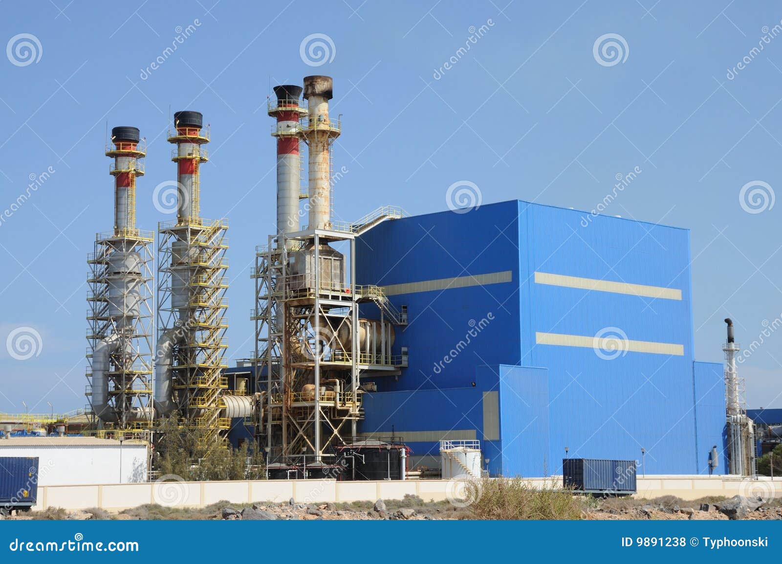 Modern power station stock photo. Image of station, plant - 9891238