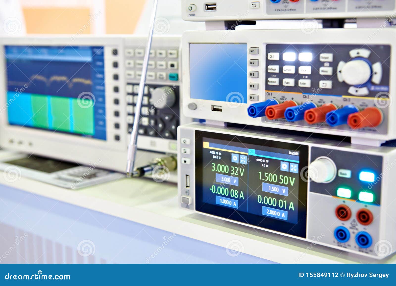 Modern Power Supply, Spectrum Analyzer Devices Stock Photo - Image of ...