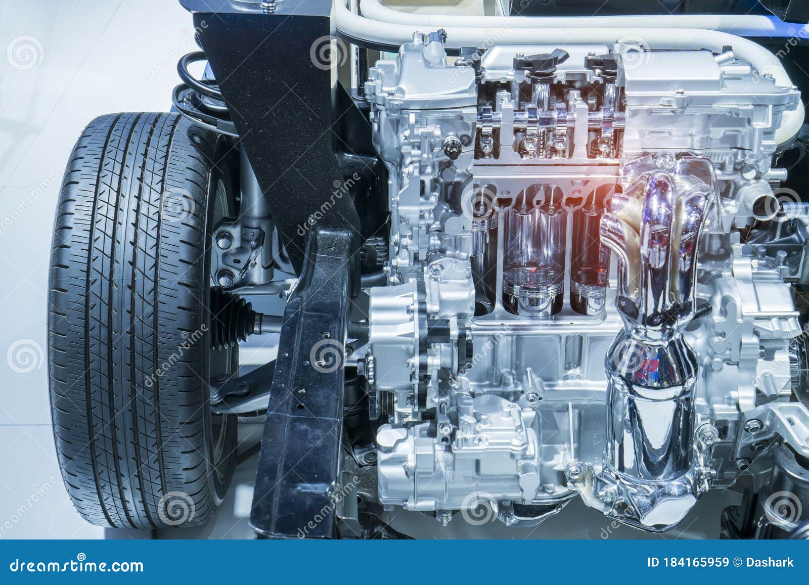 Modern powerful car engine stock image. Image of development - 184165959