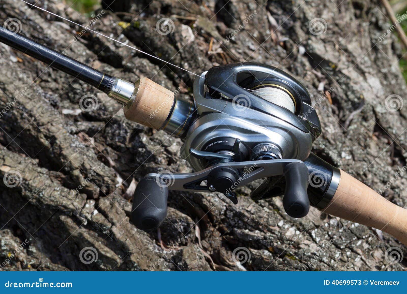 Modern Powerful Fishing Reel Spinning Stock Image - Image of modern ...