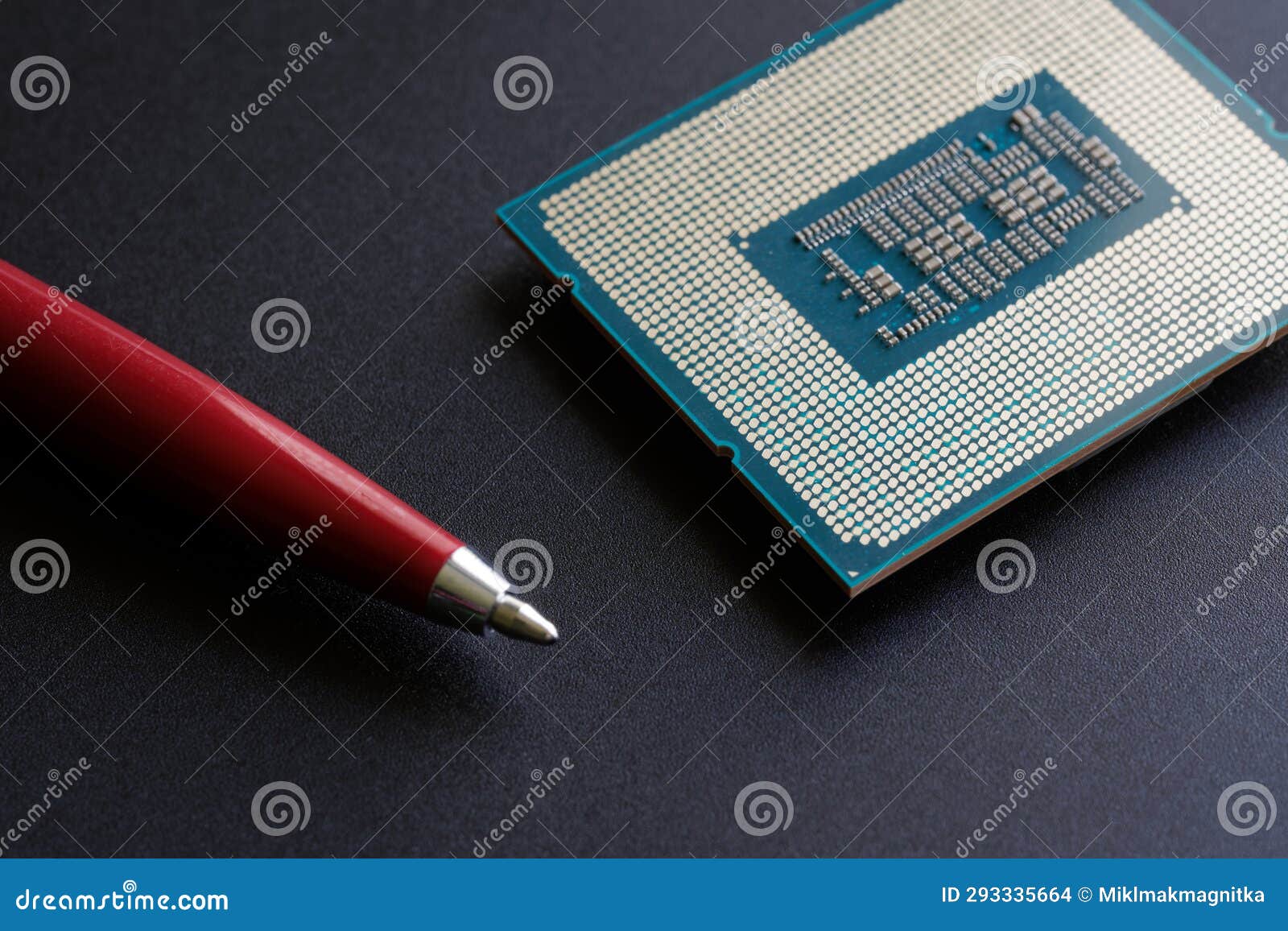 Modern Powerful Processor of a Personal Computer Compared To the Tip of ...