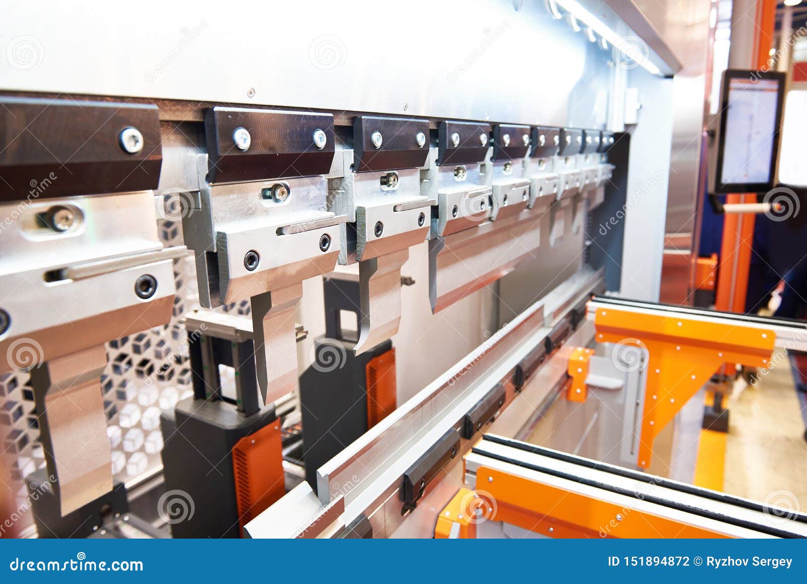 Press Brake Sheet Metal Machine Stock Photo - Image of safety ...