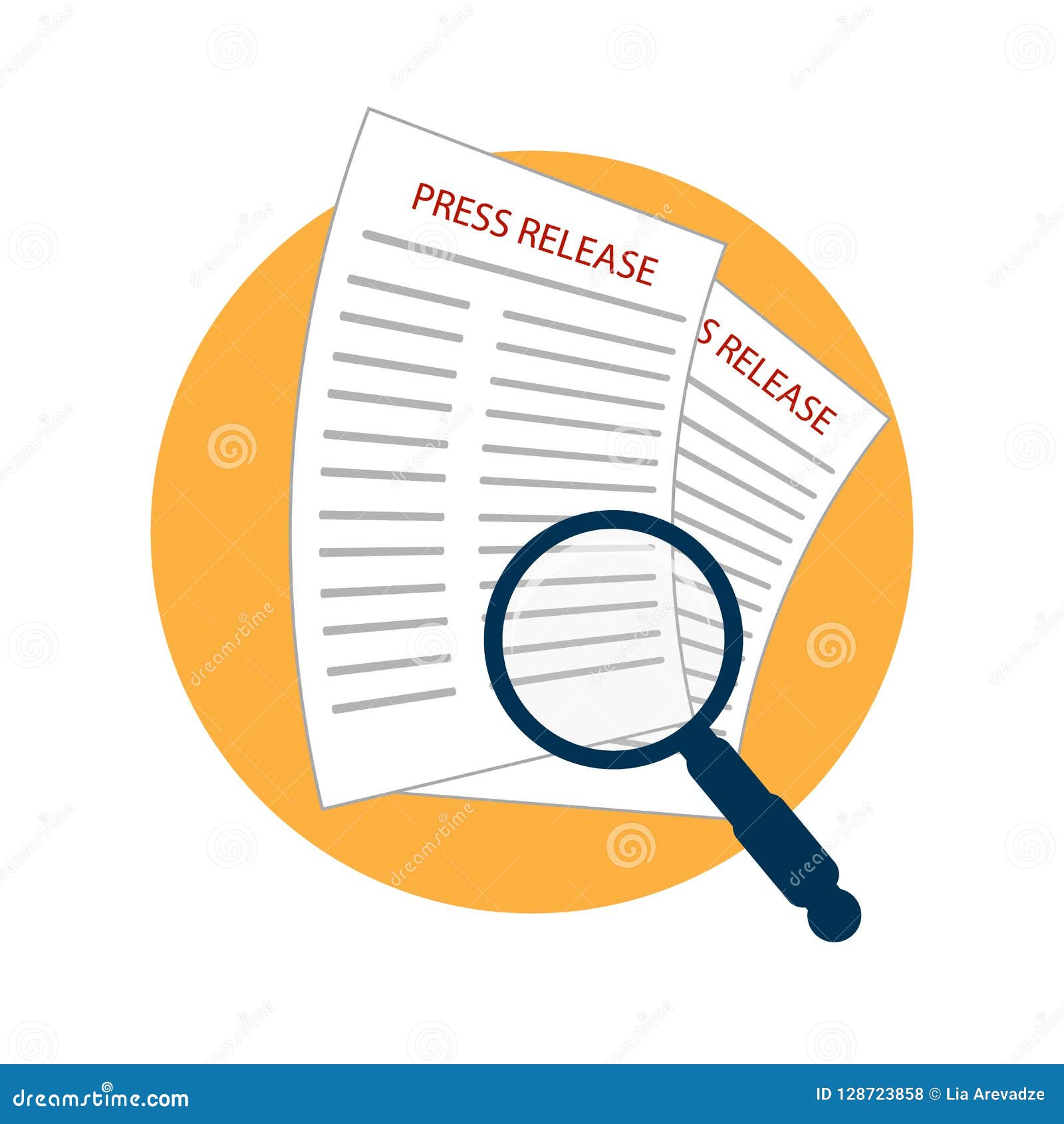 Modern Press Release Concept for Web, on-Line News. Flat Design Stock ...