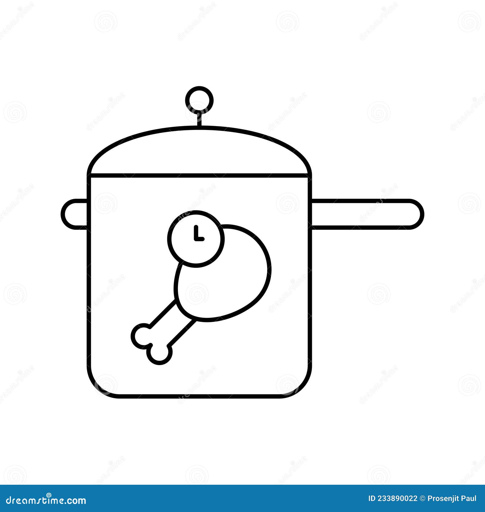 Modern Pressure Cooker Icon Vector Black Color Stock Vector ...