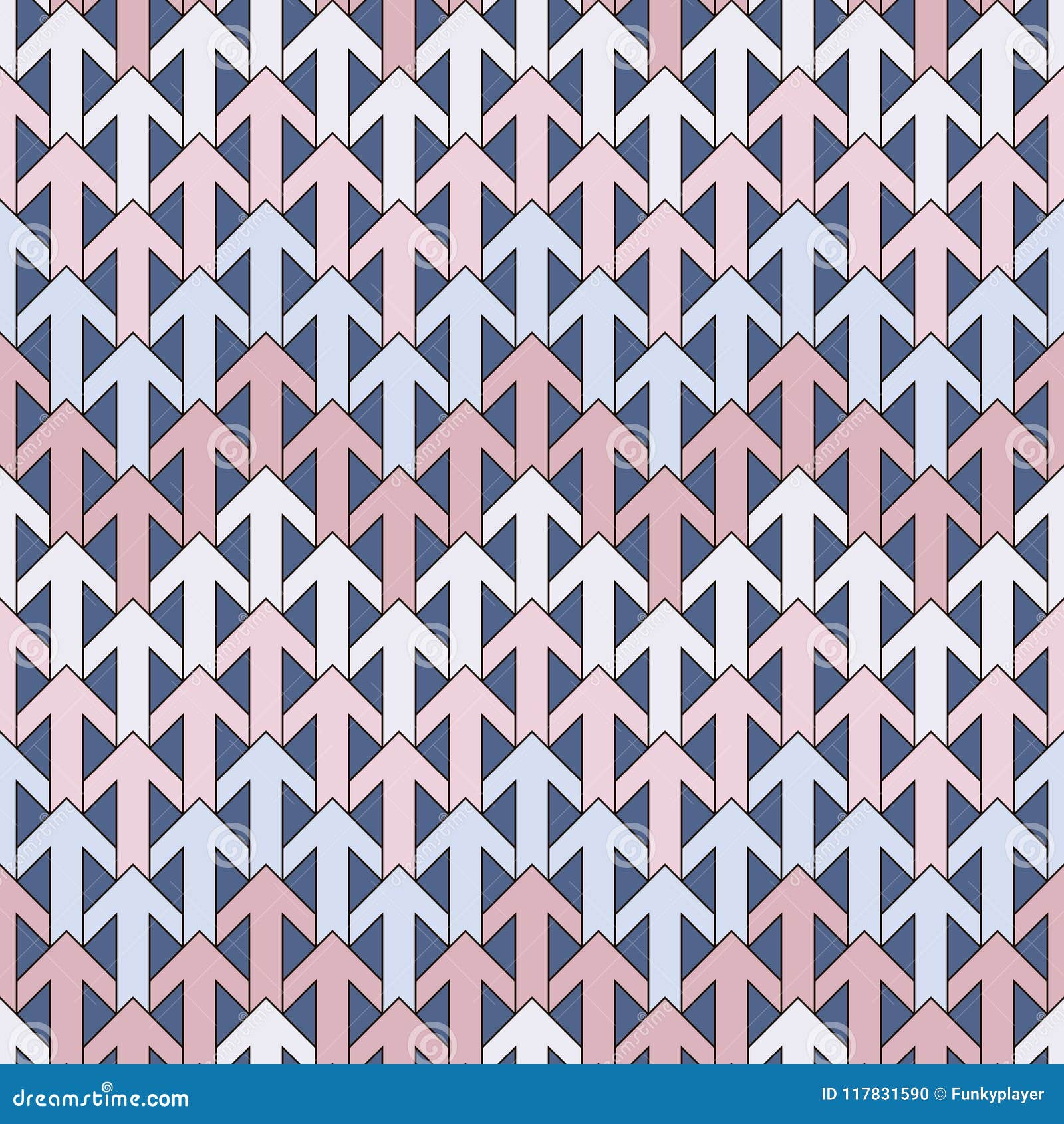 Modern Print with Interlocking Arrows. Contemporary Abstract Background ...