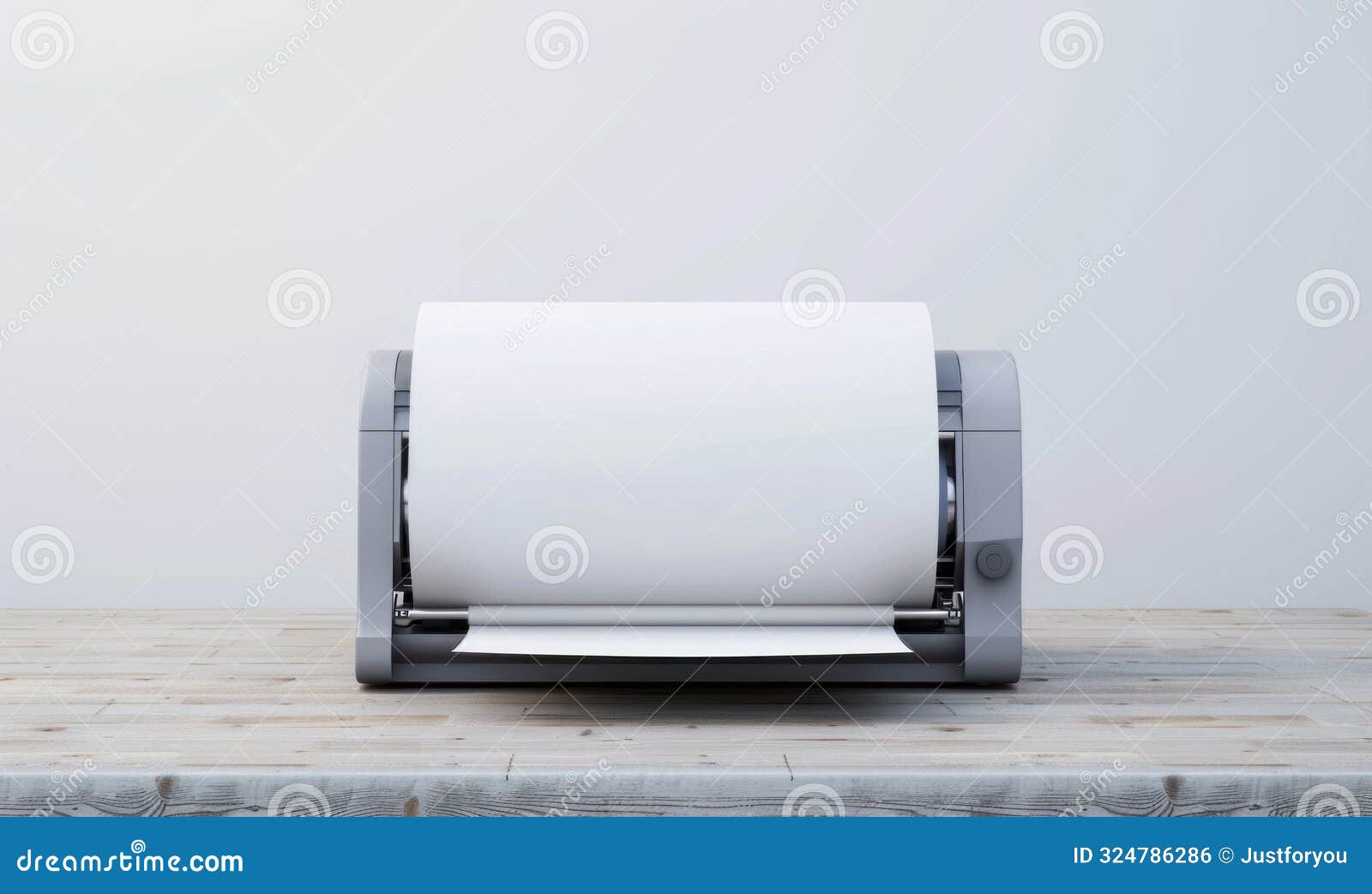 Modern Printer with Blank Paper in Minimalist Setting. Generative Ai ...