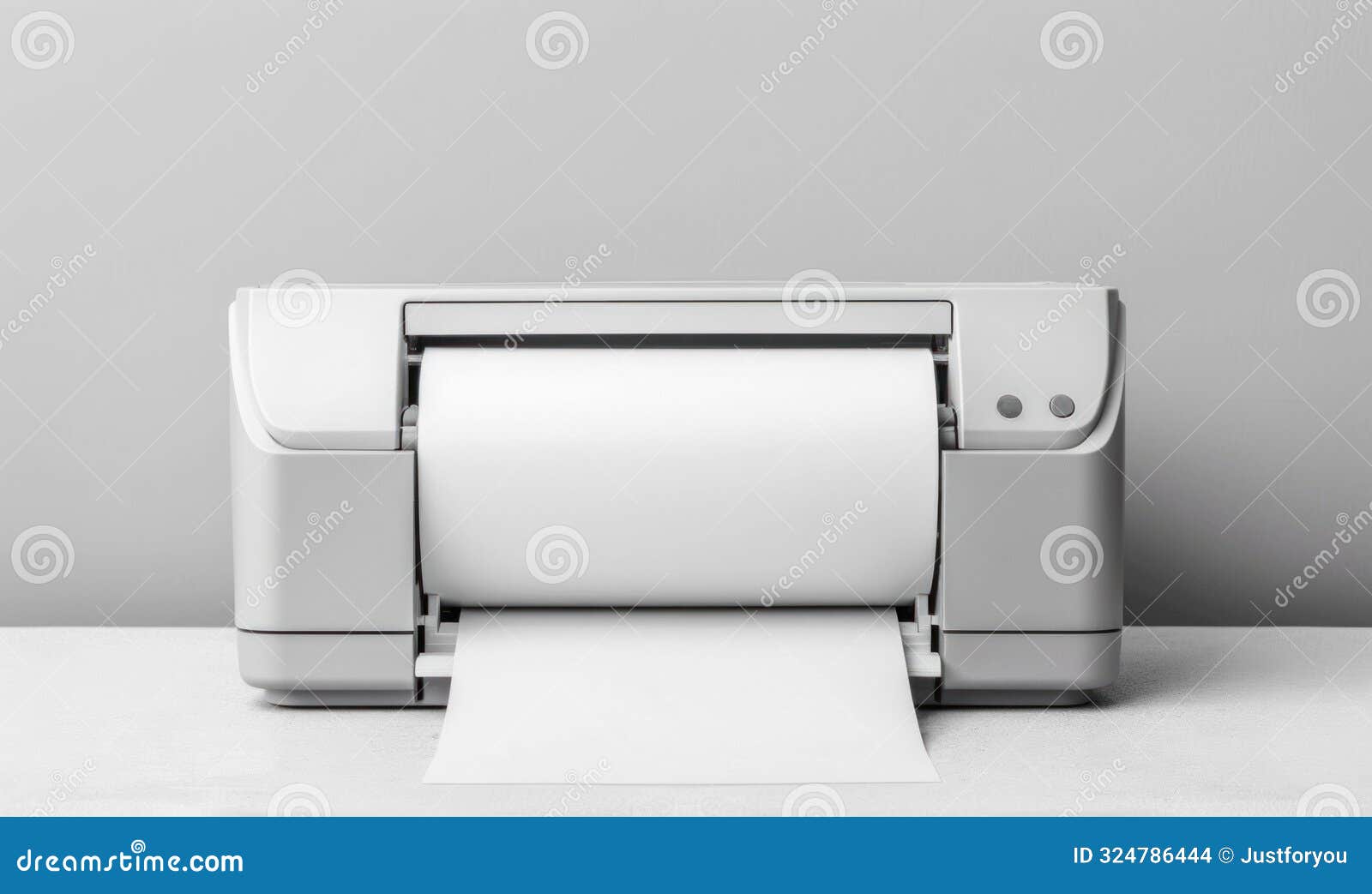 Modern Printer with Blank Paper in Minimalist Setting. Generative Ai ...