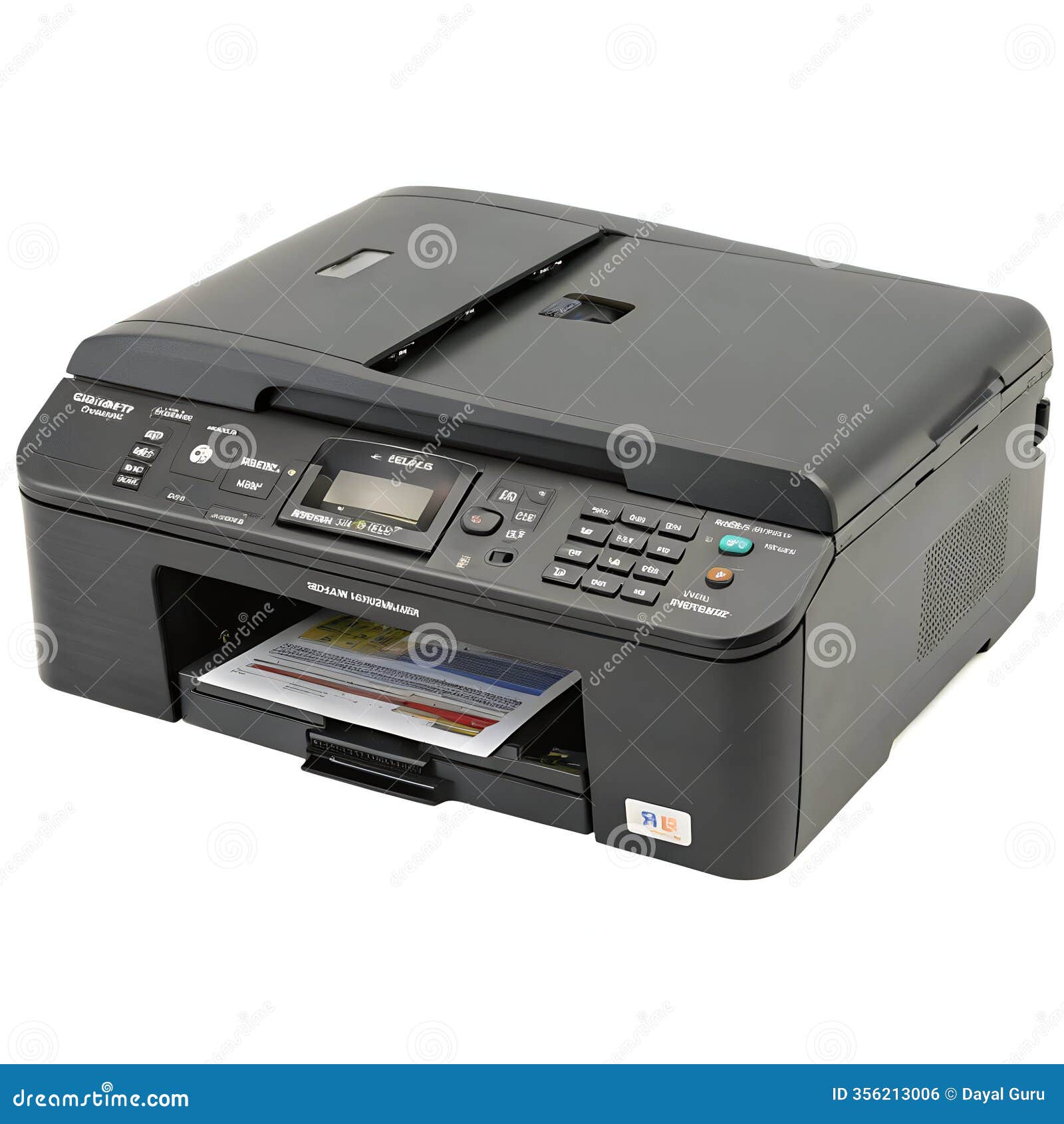 Printer Device Isolated on White Background Stock Illustration ...