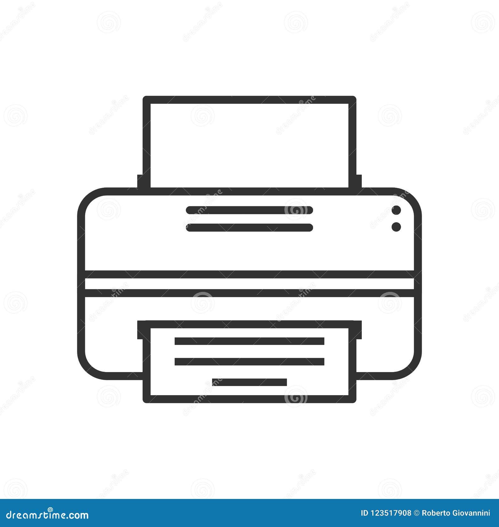 Printer Outline Icon Vector Illustration | CartoonDealer.com #134496574