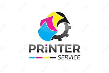 Modern Printer Service Logo Design Stock Vector - Illustration of print ...