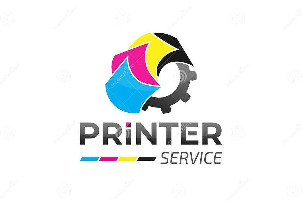 Modern Printer Service Logo Design Stock Vector - Illustration of print ...