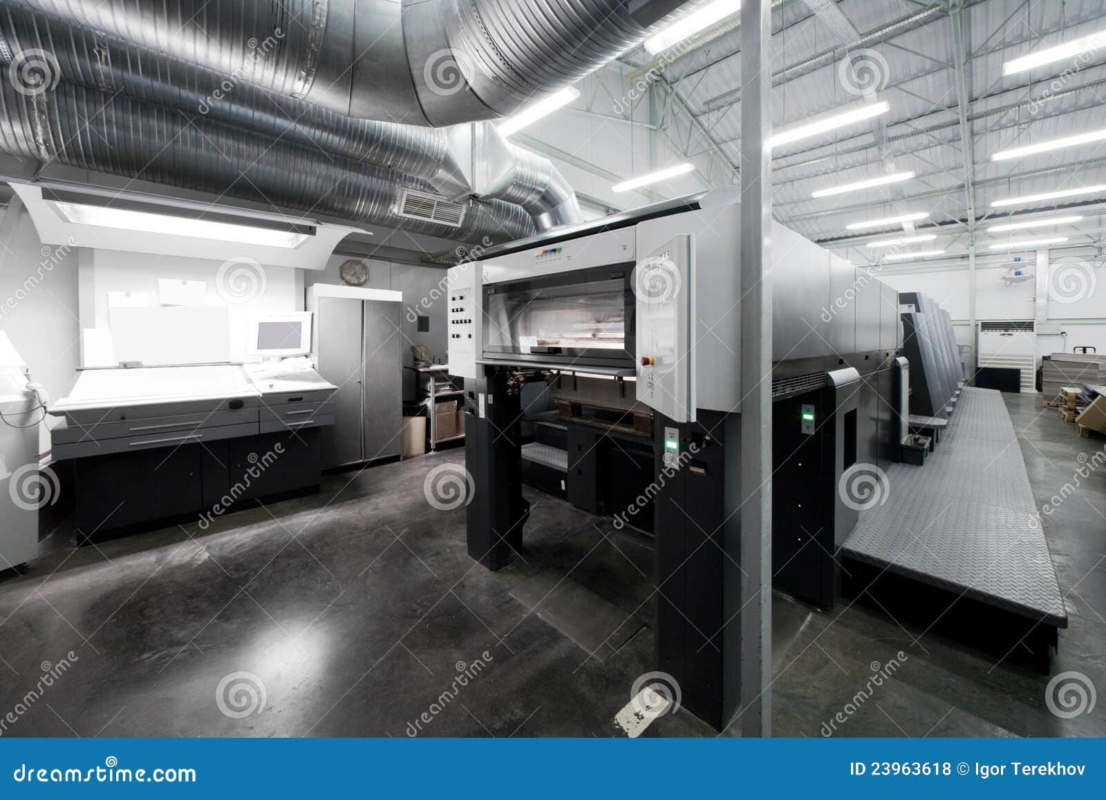 Modern printing house stock photo. Image of paper, manufacturing - 23963618