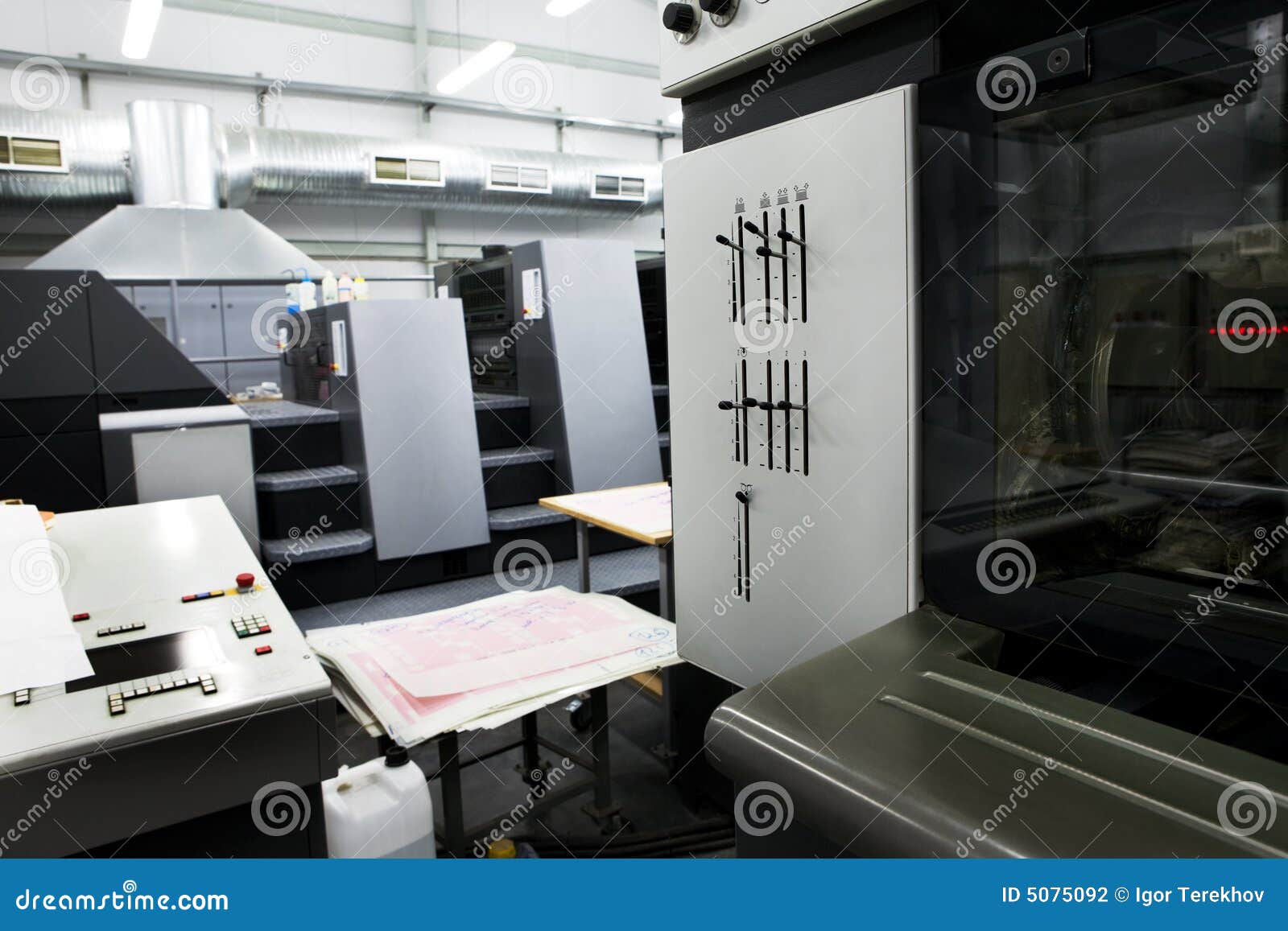 Modern printing house stock photo. Image of printing, gear - 5075092