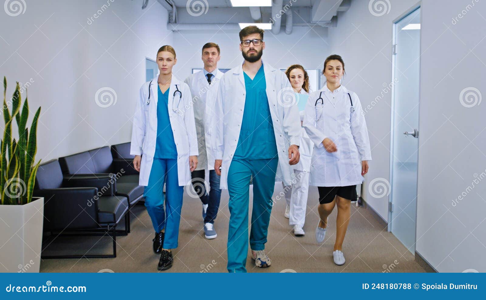 Modern Private Hospital Multiethnic Team of Doctors and Nurses Posing ... Modern Private Hospital Multiethnic Team of Doctors and Nurses Posing ...