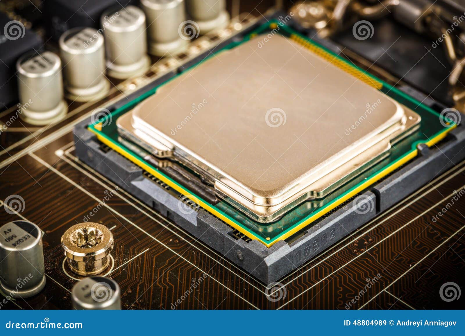 Modern Processor And Motherboard Stock Photo | CartoonDealer.com #44764902