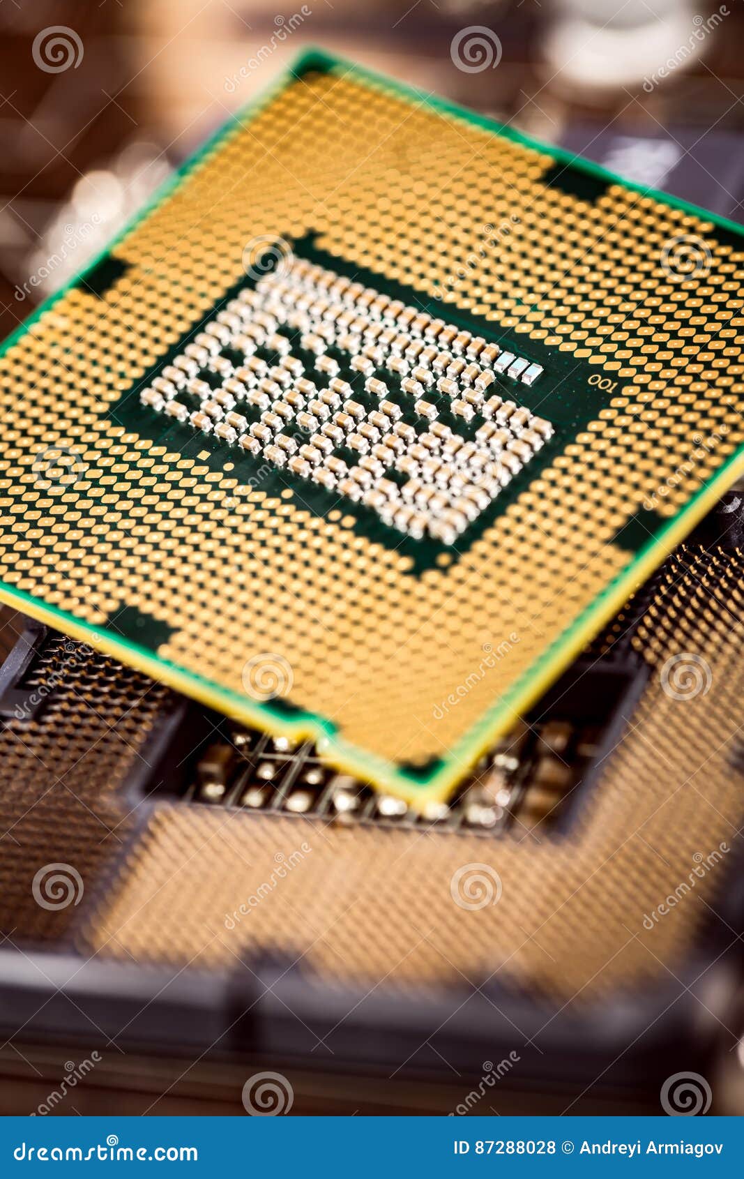 Modern Processor and Motherboard Stock Photo - Image of power, chip ...