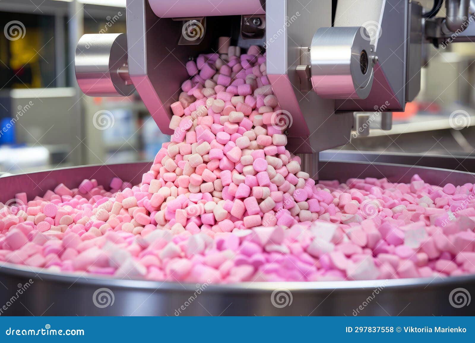 Modern Production Line Preparing a Variety of Candies Stock ...