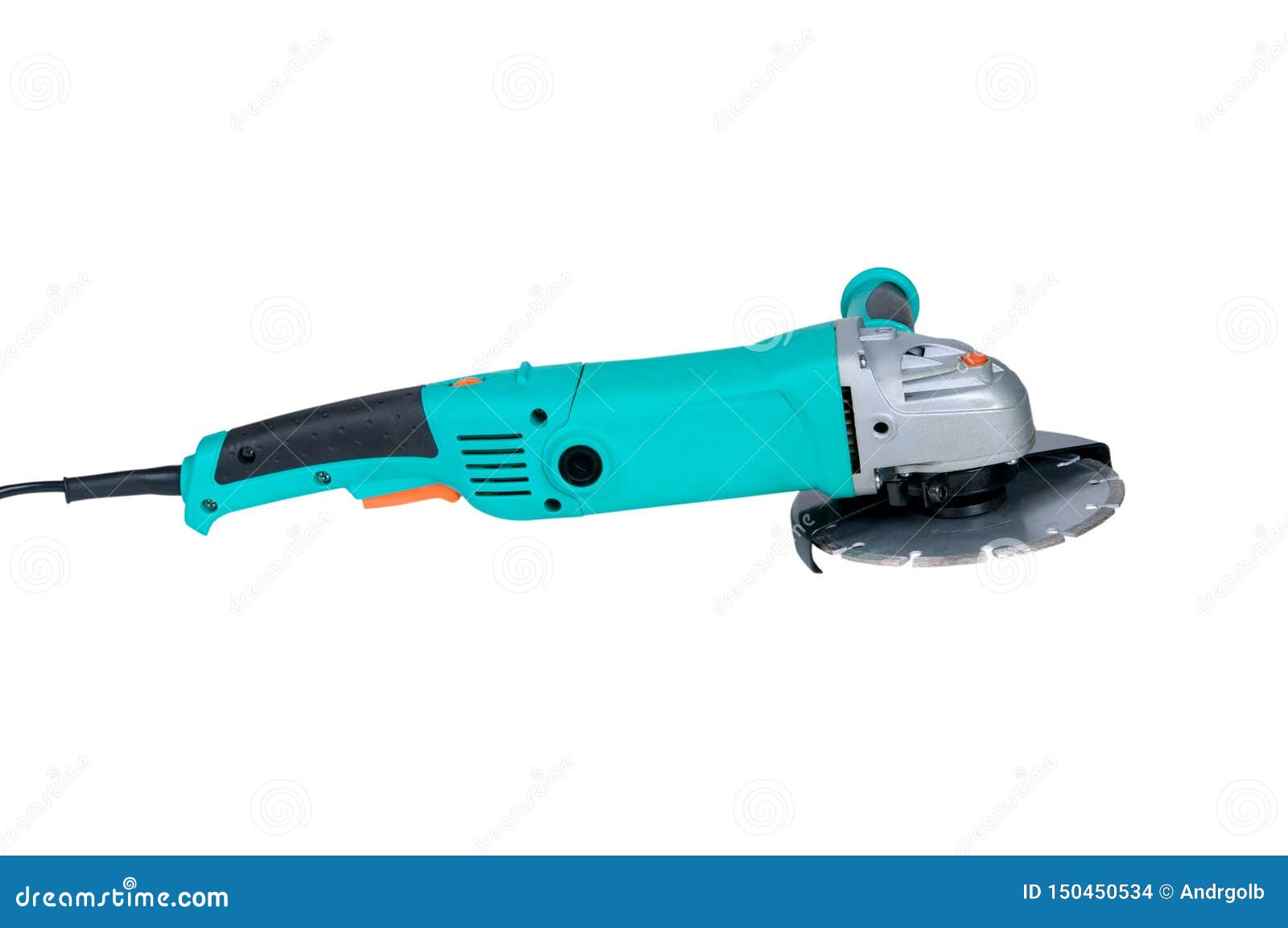 Professional Angle Grinder on White Background Stock Photo - Image of ...