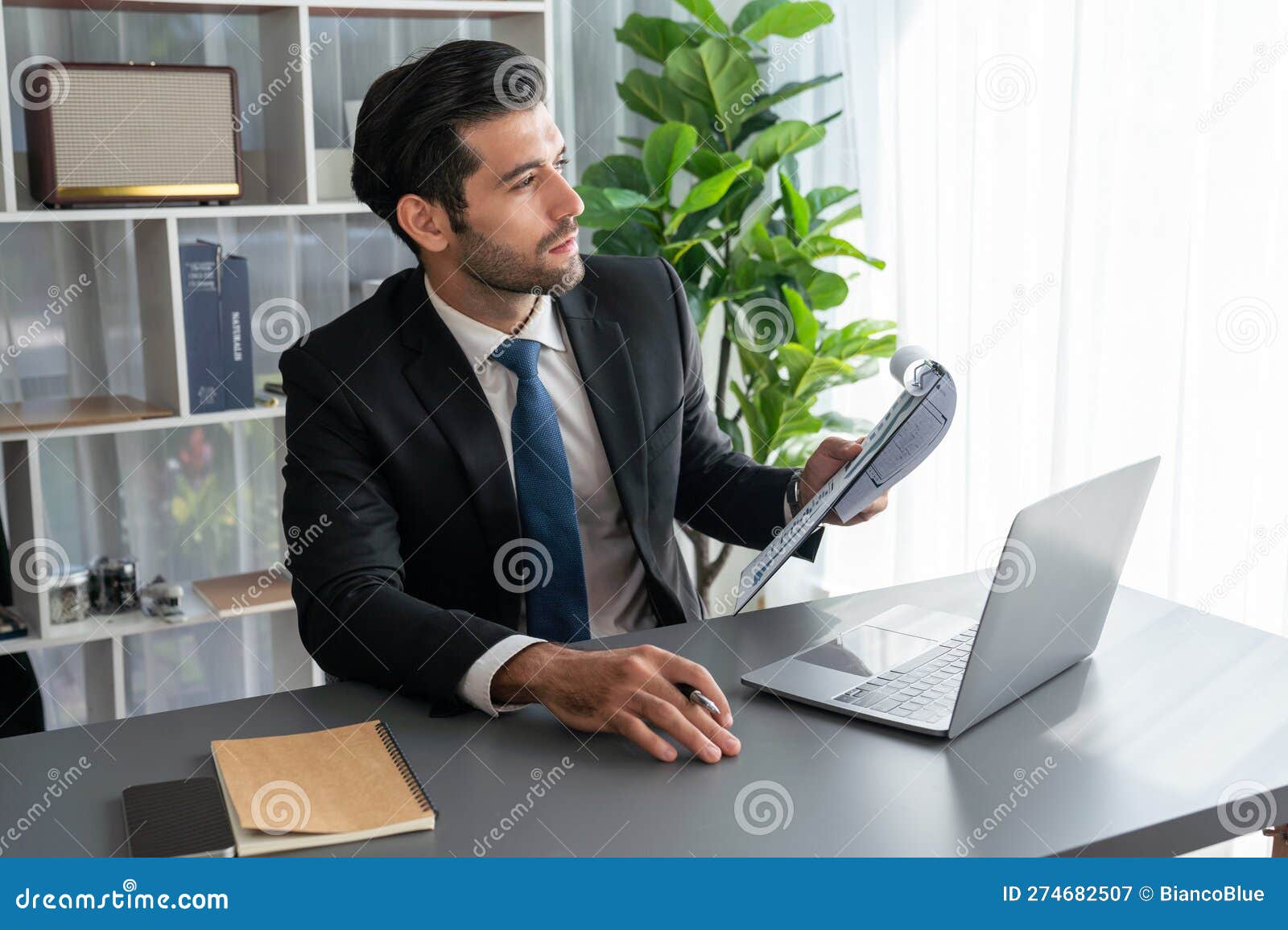 Modern Professional Businessman at Modern Office Desk. Fervent Stock ...