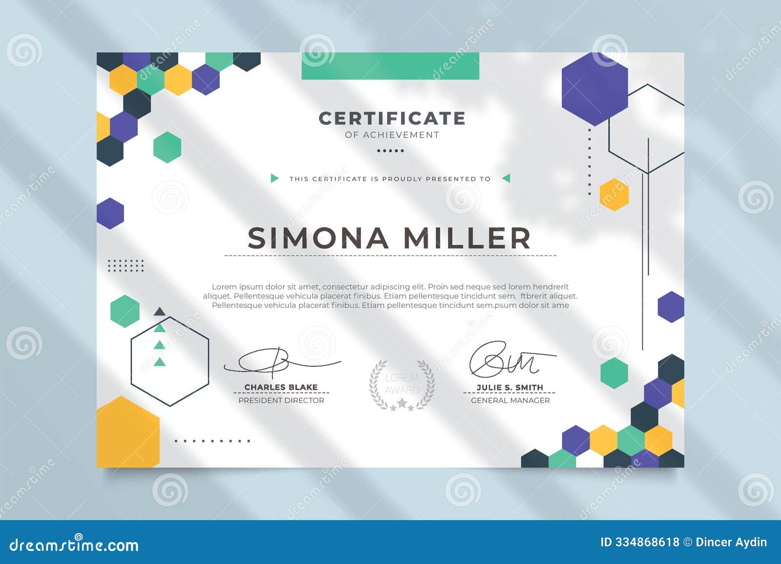 Modern Professional Certificate Template Stock Vector - Illustration of ...