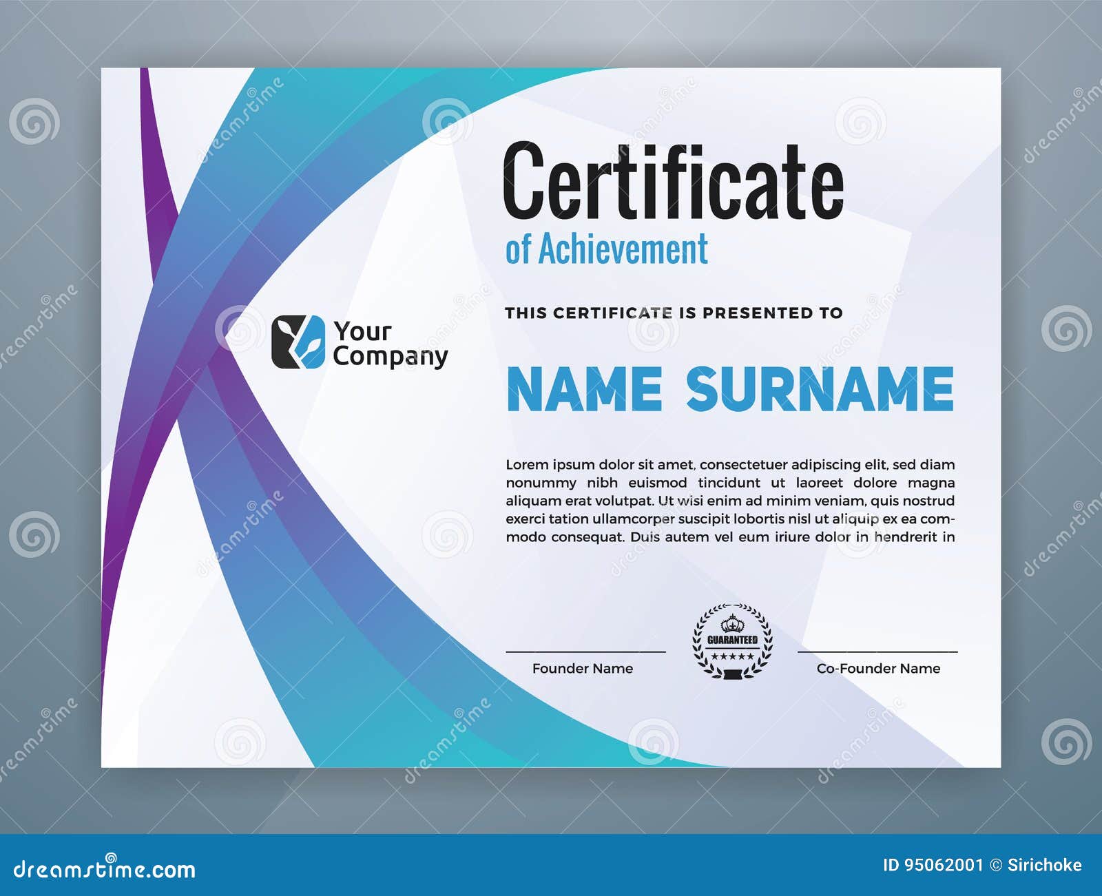 Modern Professional Certificate Template Stock Vector - Illustration of ...