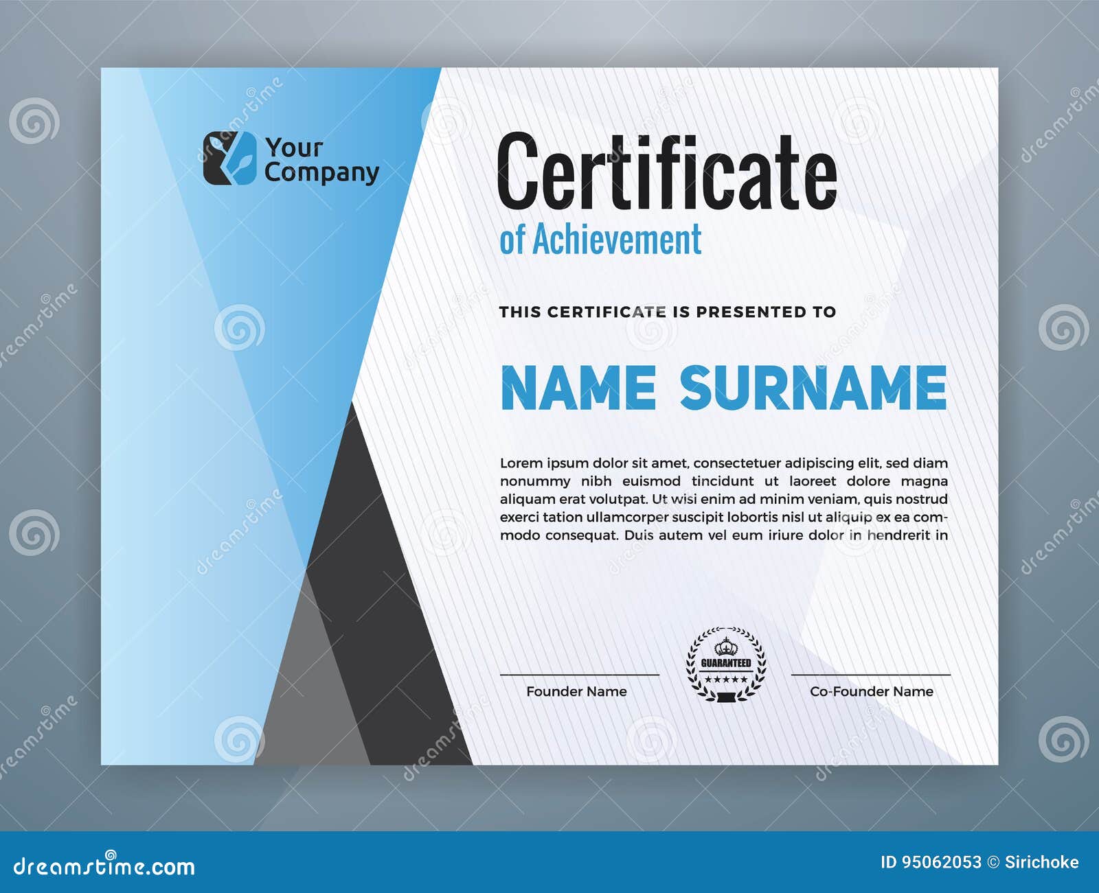 Modern Professional Certificate Template Stock Vector - Illustration of ...