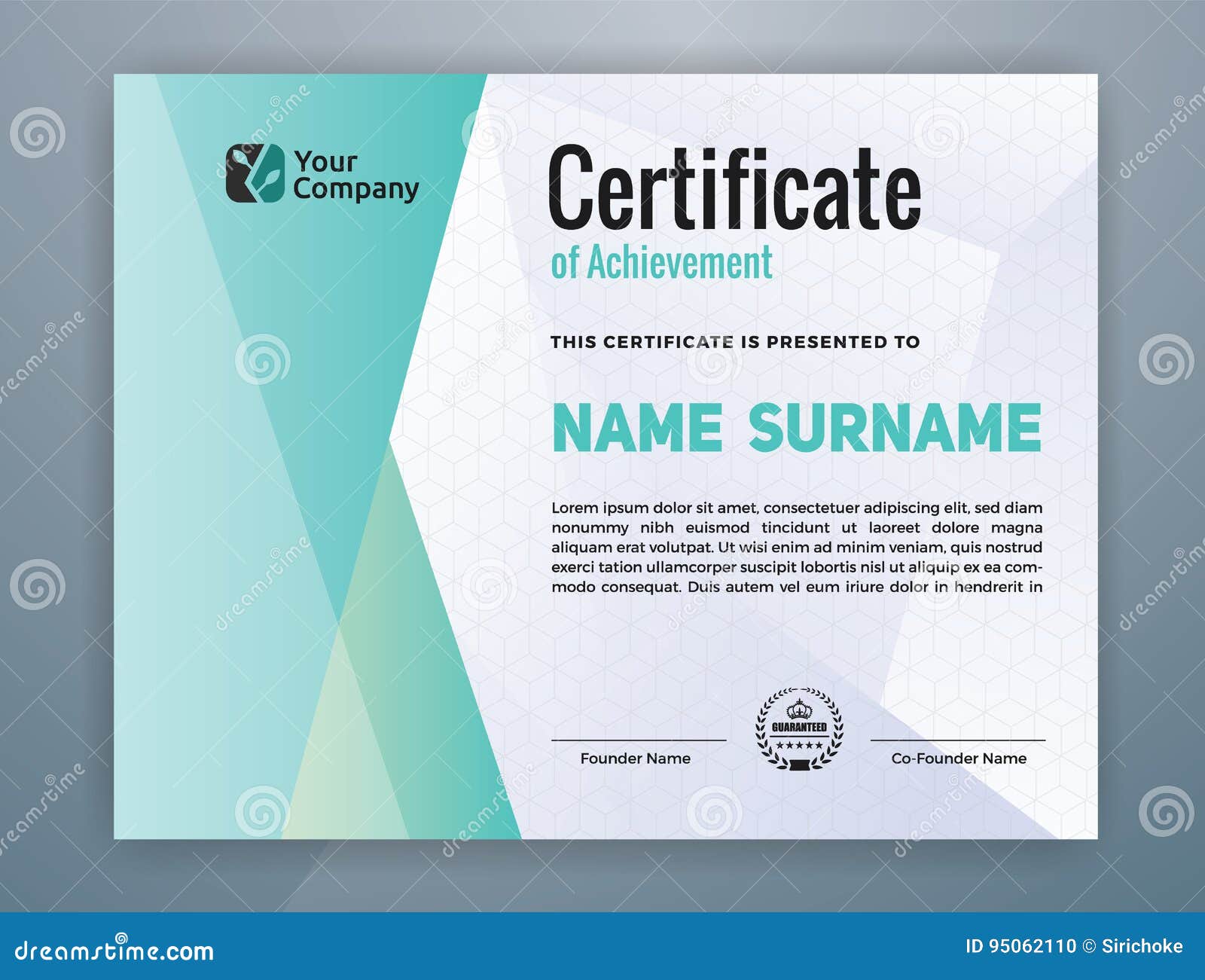 Modern Professional Certificate Template Stock Vector - Illustration of ...