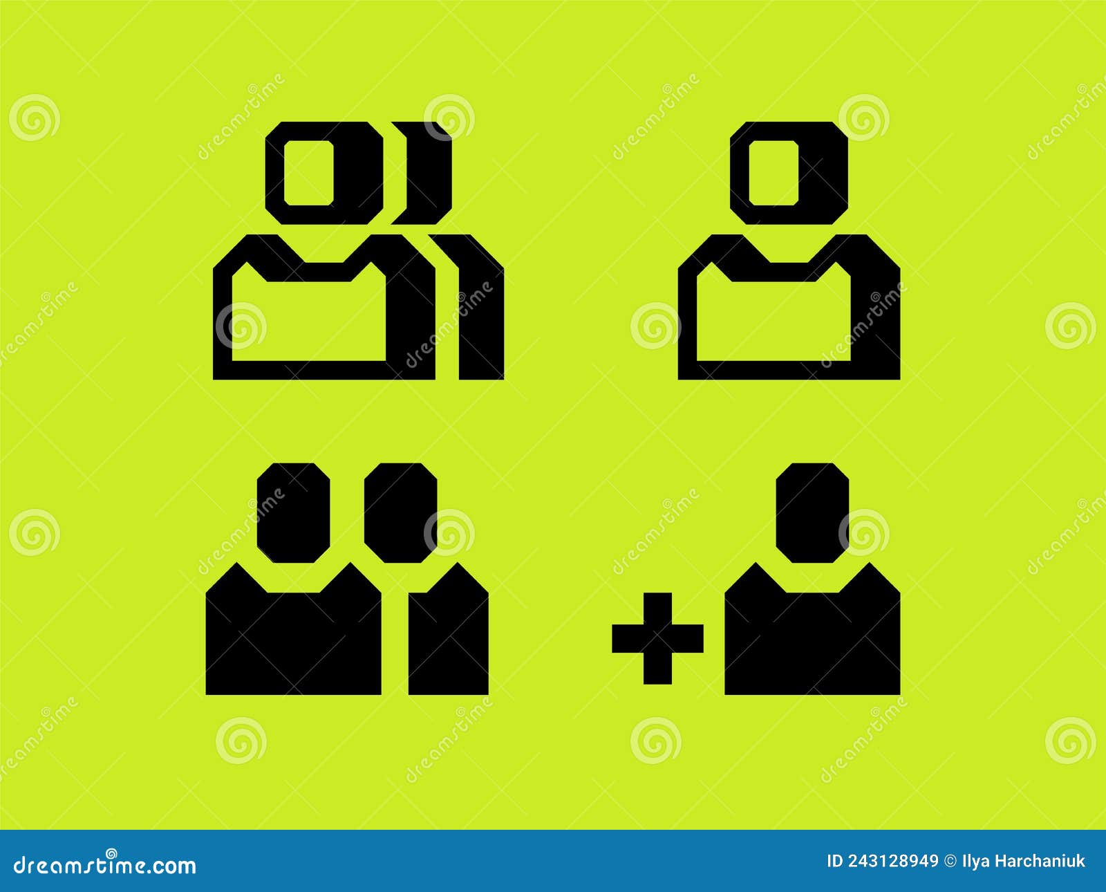 A Modern, Professional Collection of Robot-style User Icons Stock ...