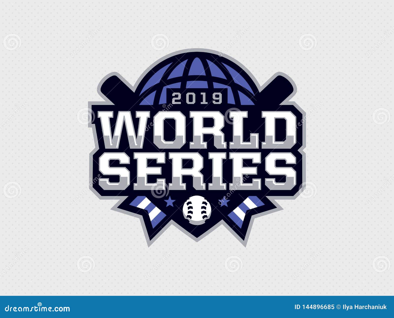 Modern Professional Emblem Logo World Series for Baseball Games ...