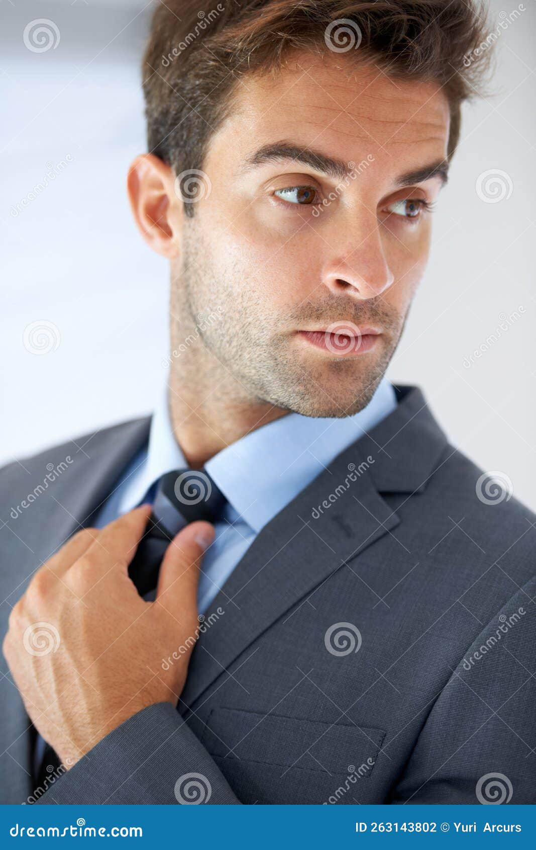 The Modern Professional. a Handsome Young Businessman at Work. Stock ...