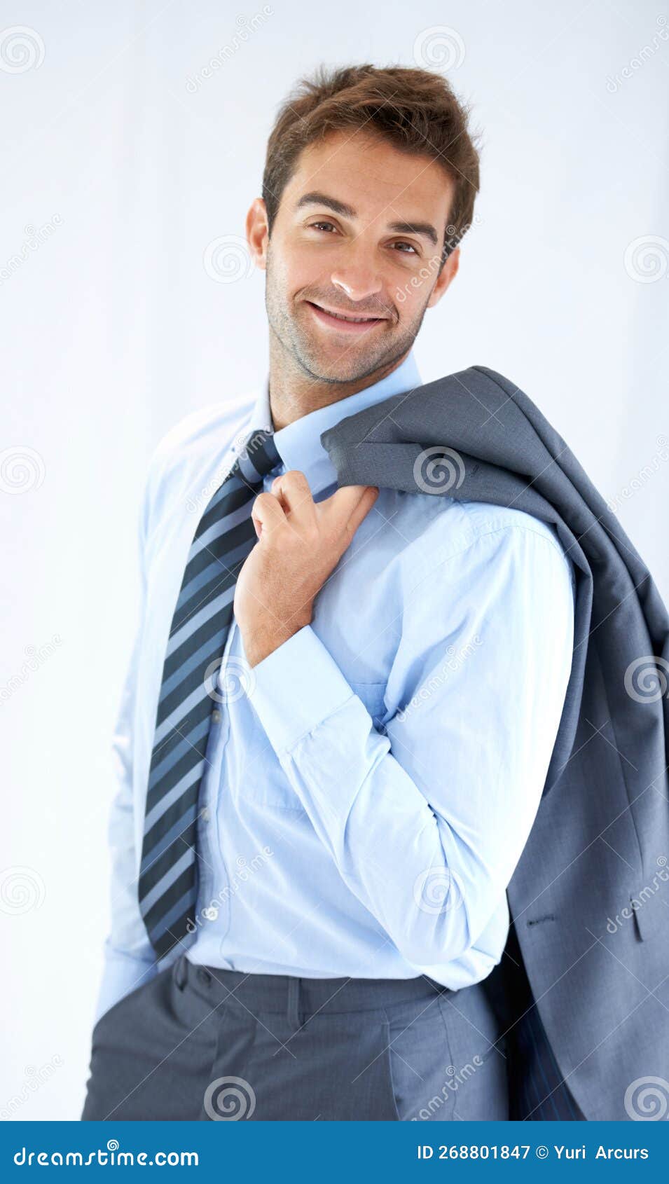 The Modern Professional. a Handsome Young Businessman at Work. Stock ...