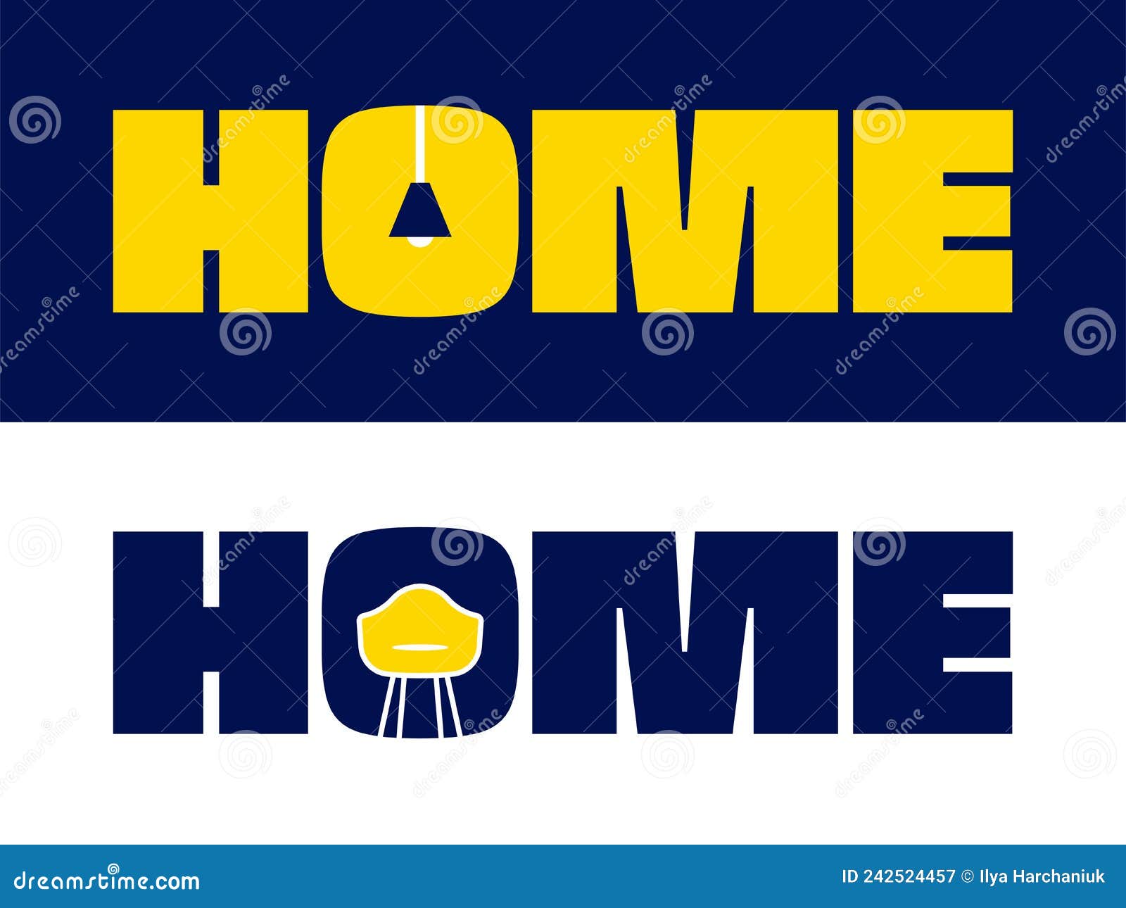 Modern Professional Home Logo, with Interior Details Stock Vector ...