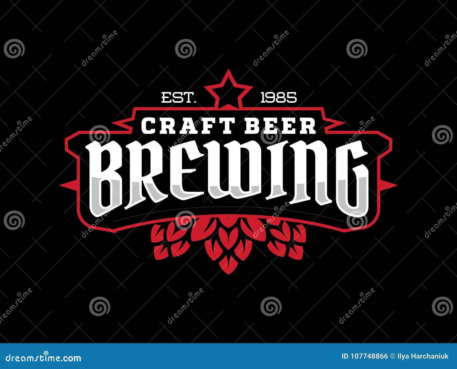 Modern Professional Label for a Craft Beer Stock Illustration ...