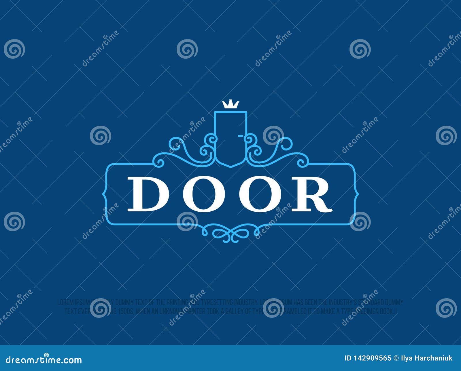 Modern Professional Logo Door in Blue Theme Editorial Image ...