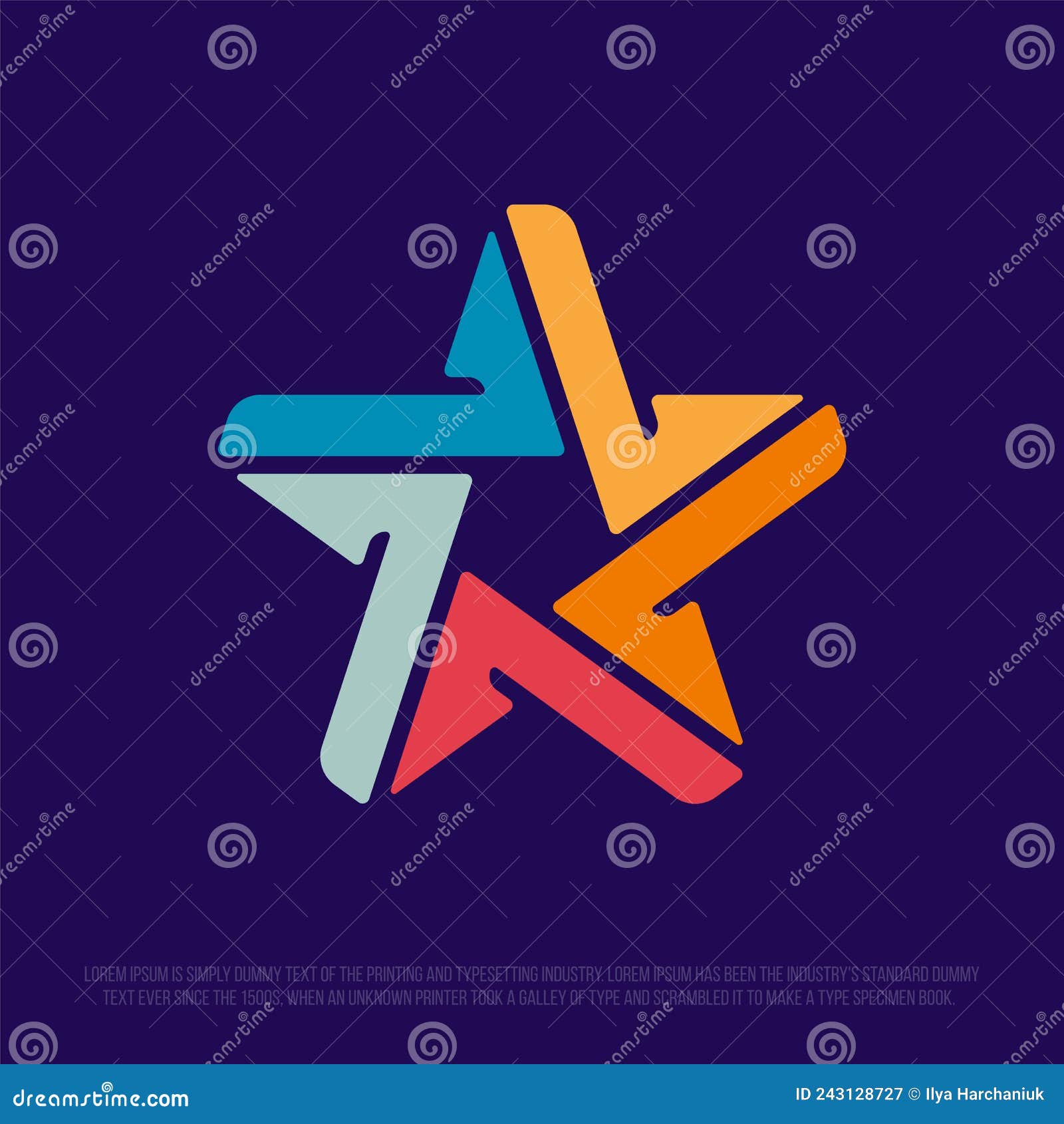 Modern Professional Logo with the Image of a Star Stock Vector ...