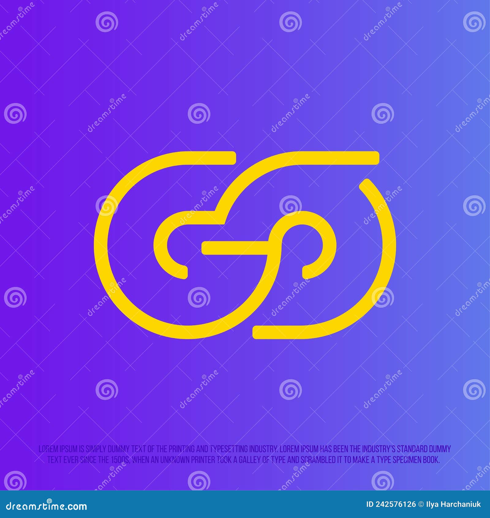 Modern Professional Logo with the Letters GO. GO Monogram Editorial ...