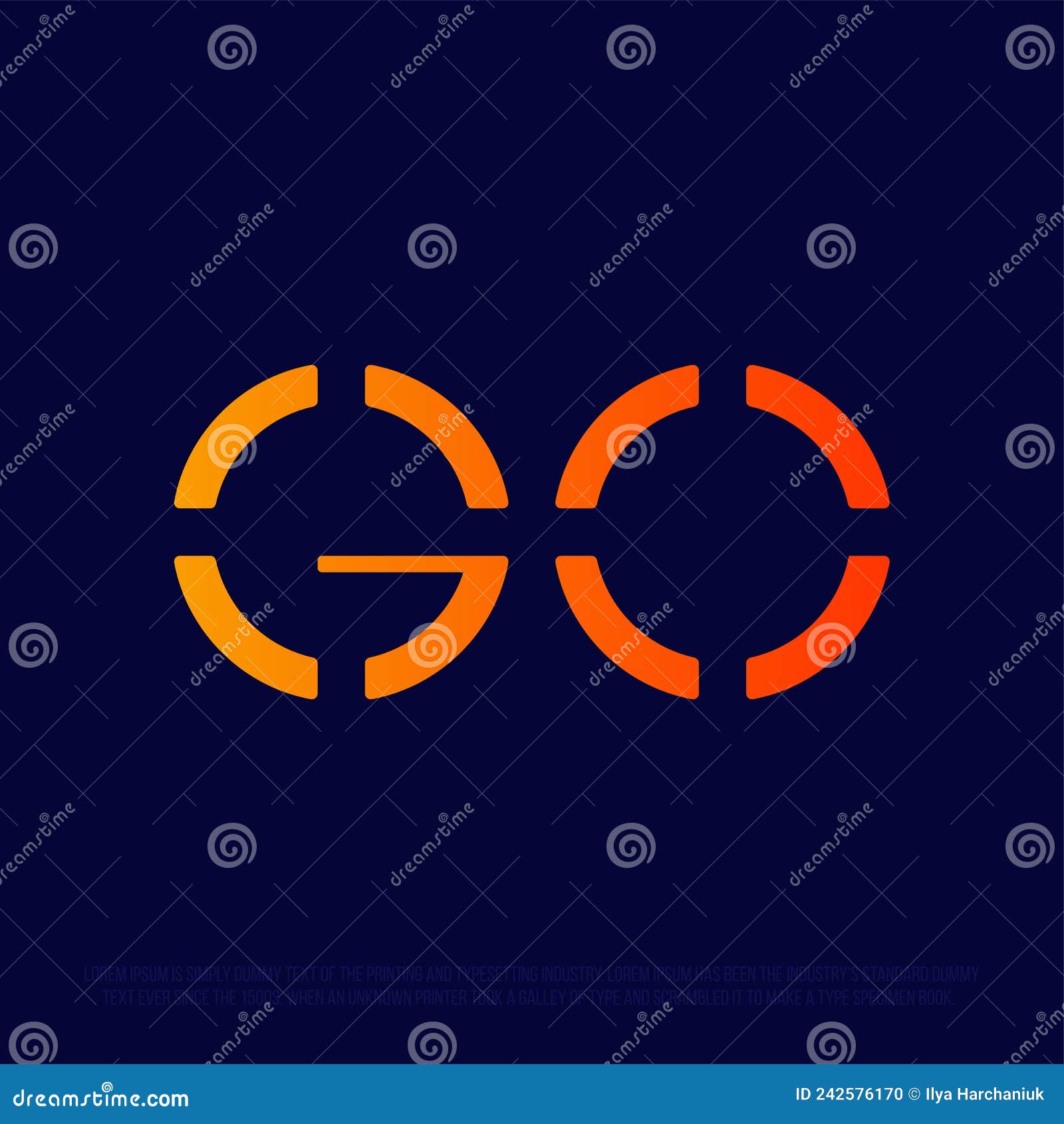 Modern Professional Logo with the Letters GO. GO Monogram Editorial ...