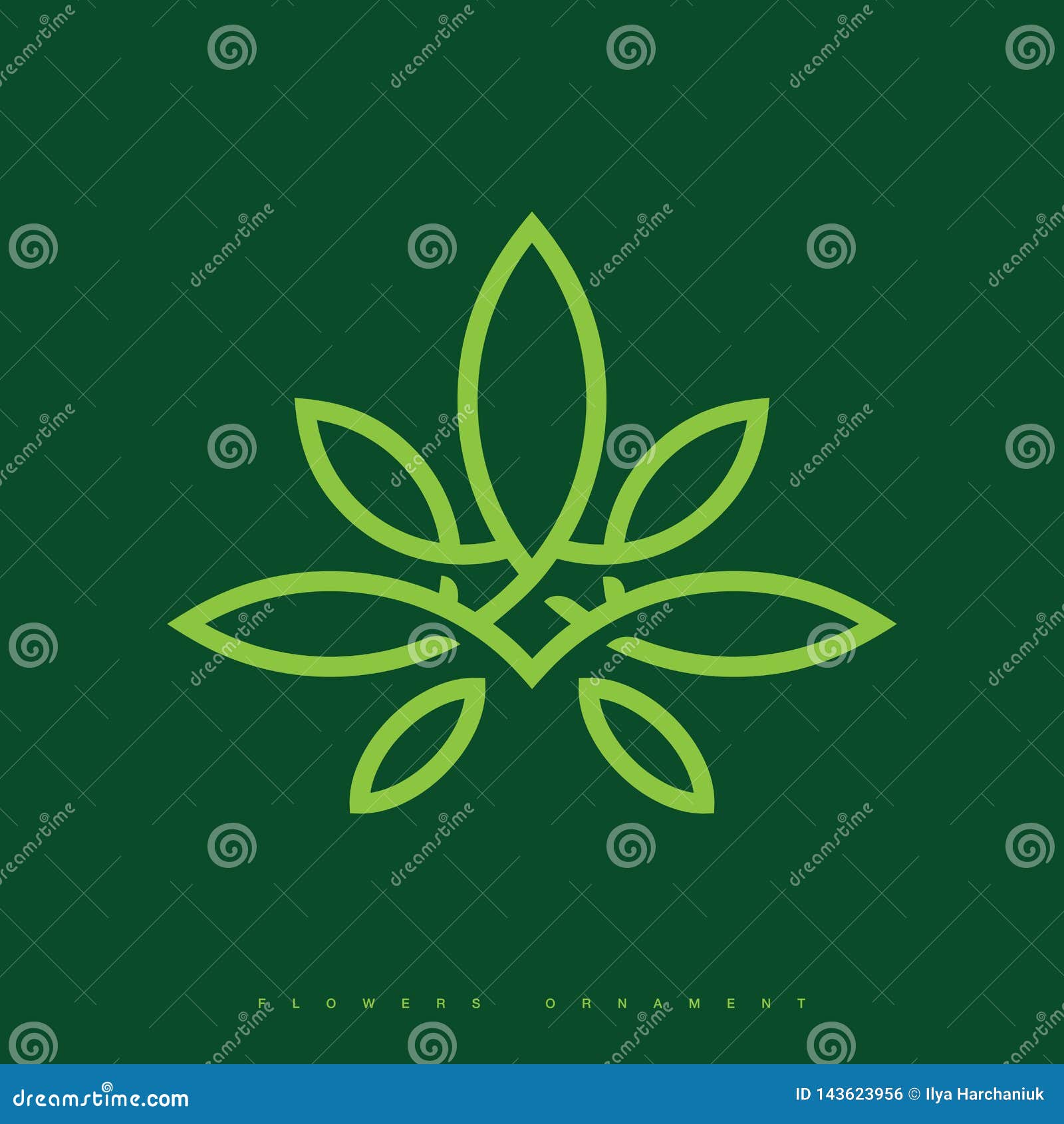 Modern Professional Logo Ornament in Green Theme Stock Illustration ...