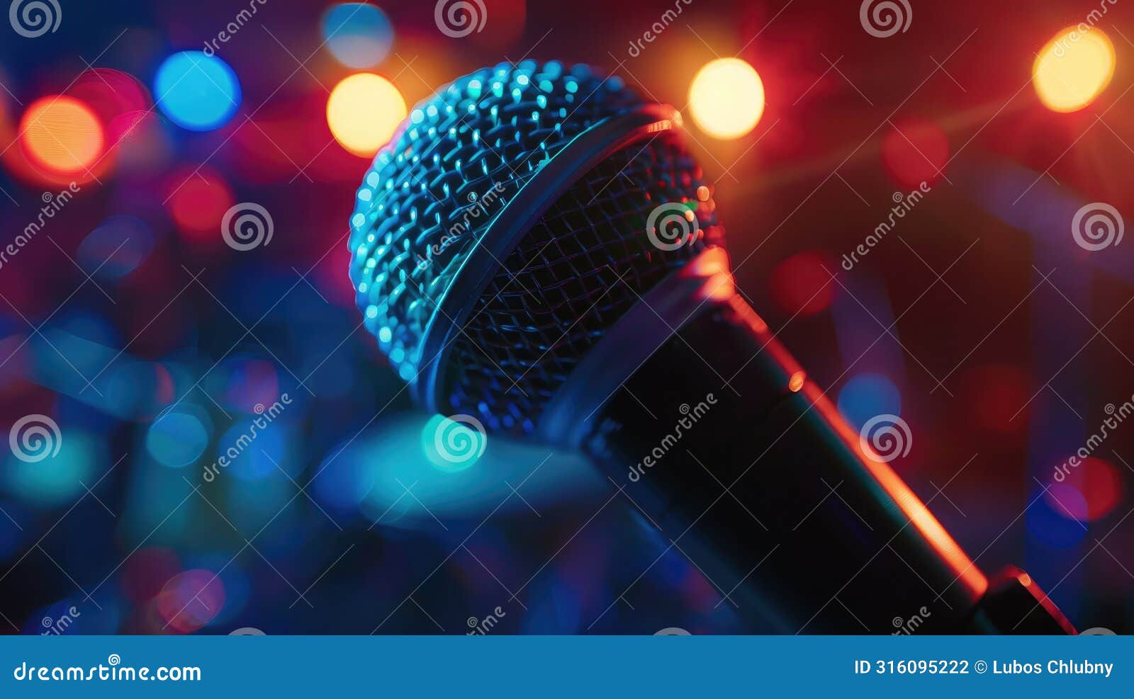 Modern Professional Microphone in a Recording Studio. Close Up of ...