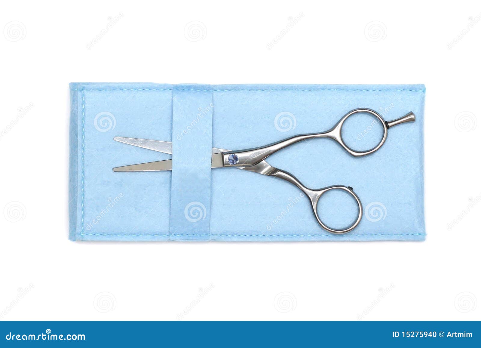 Modern Professional Scissors in Blue Box Stock Photo - Image of blue ...