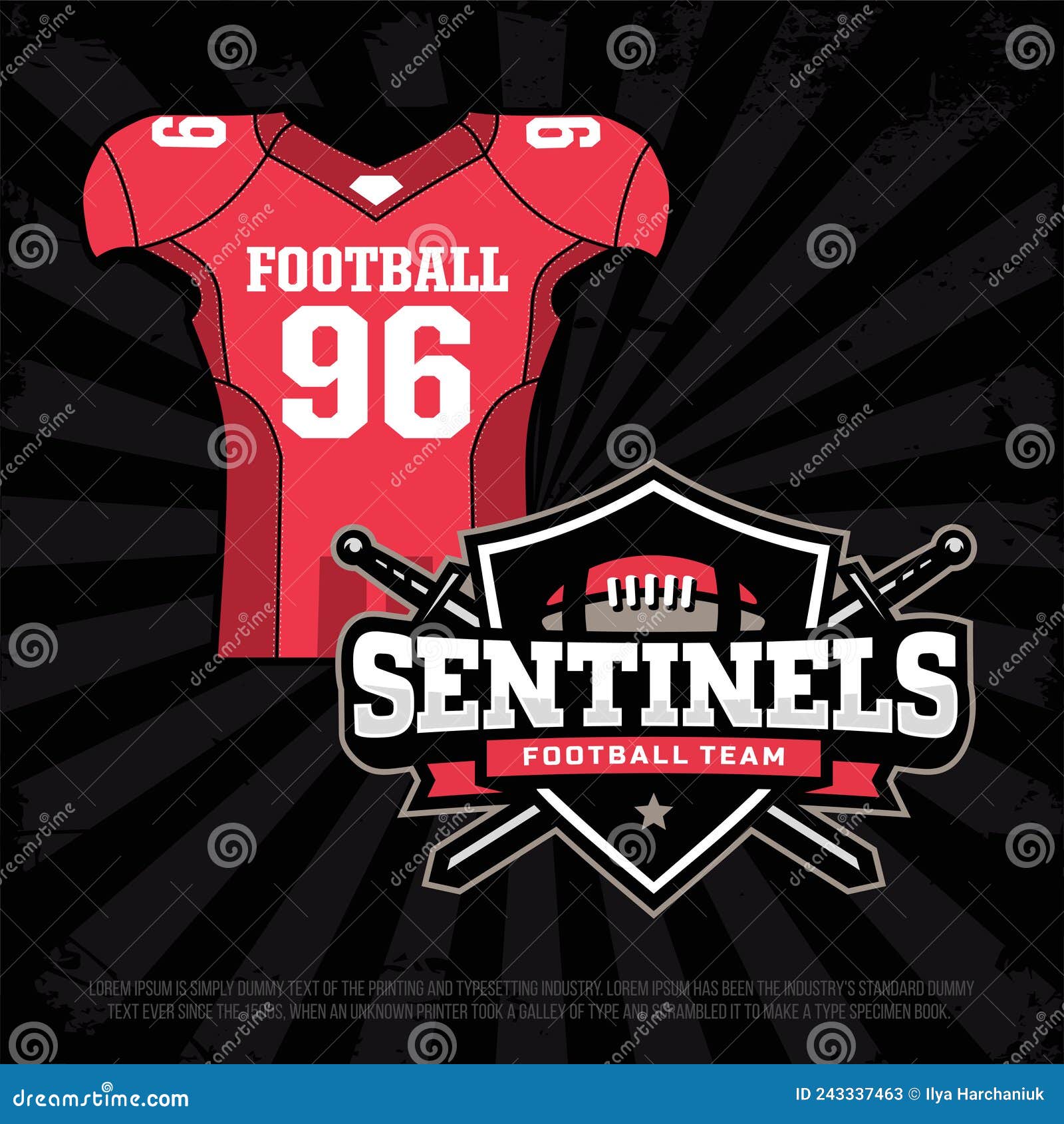 Modern Professional Set with Emblem and Uniforms Stock Vector ...