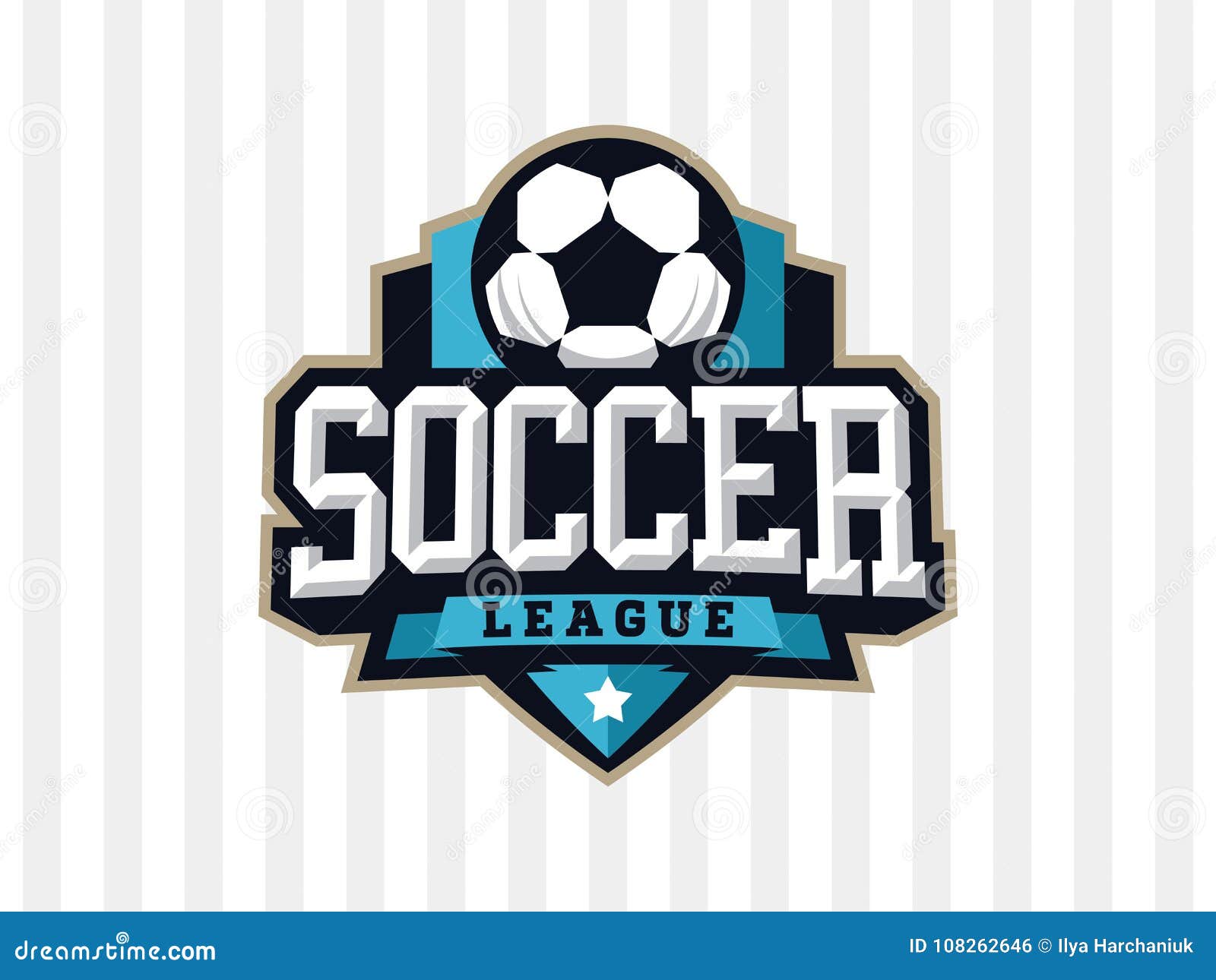 Modern Professional Soccer Logo for Sport Team Stock Illustration ...
