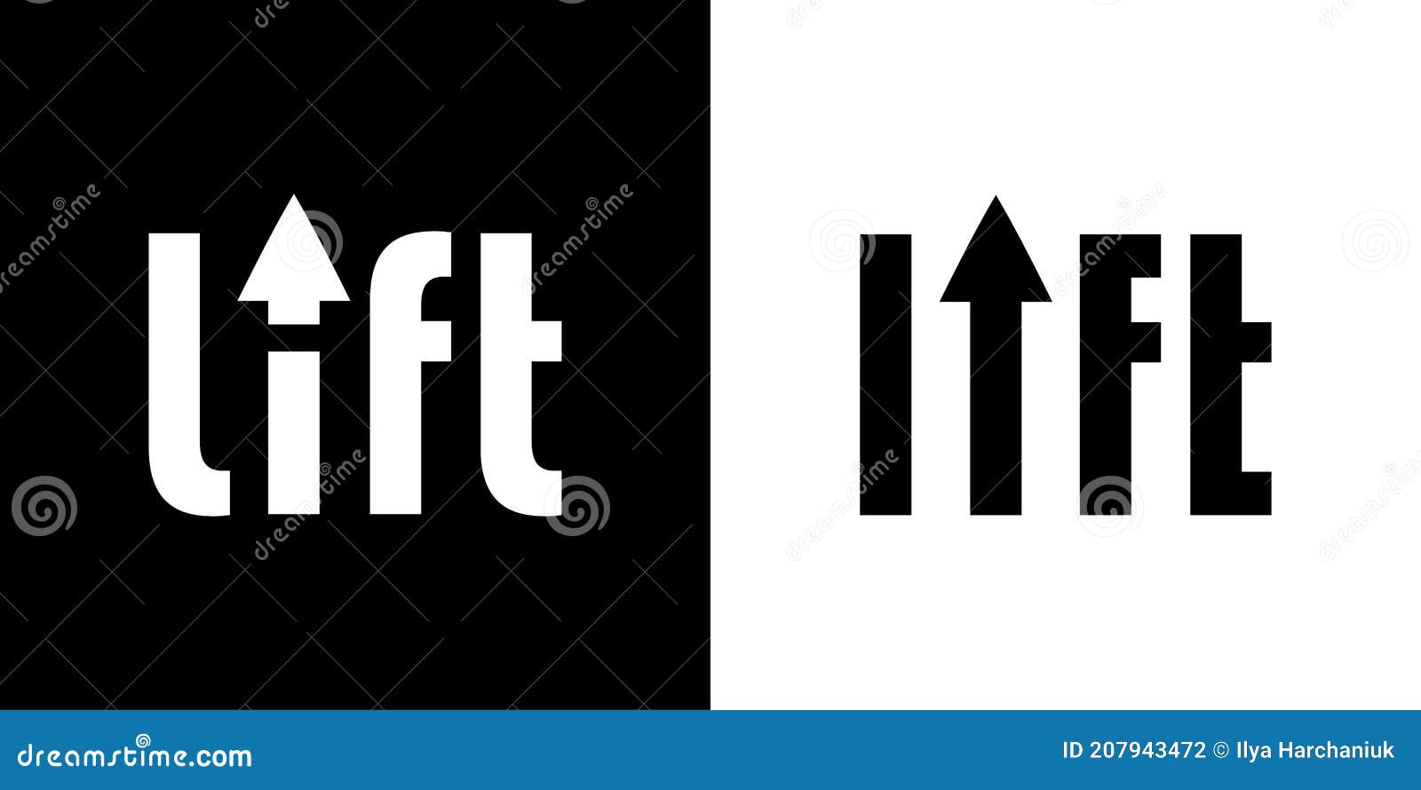 Modern Professional Typography Logo. Lift Logo and Arrow Stock ...