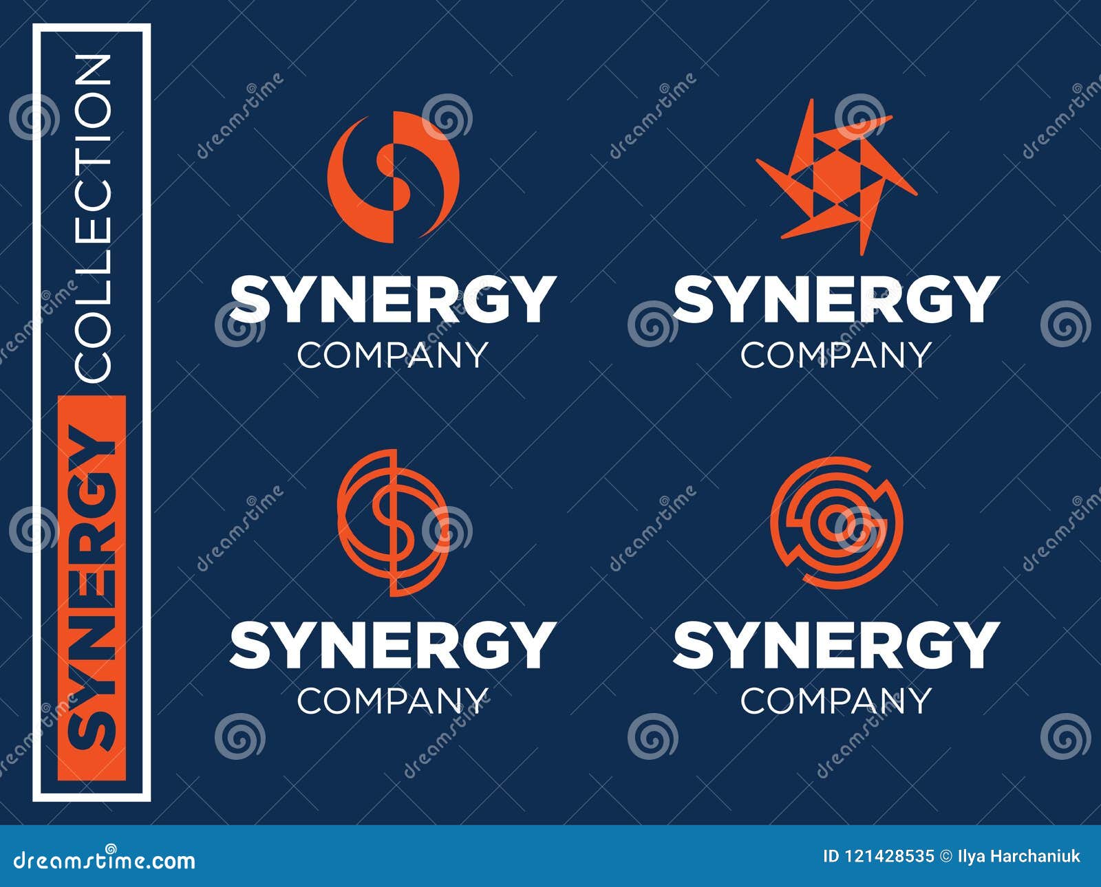 Modern Professional Vector Set Logos Synergy for Business Stock ...
