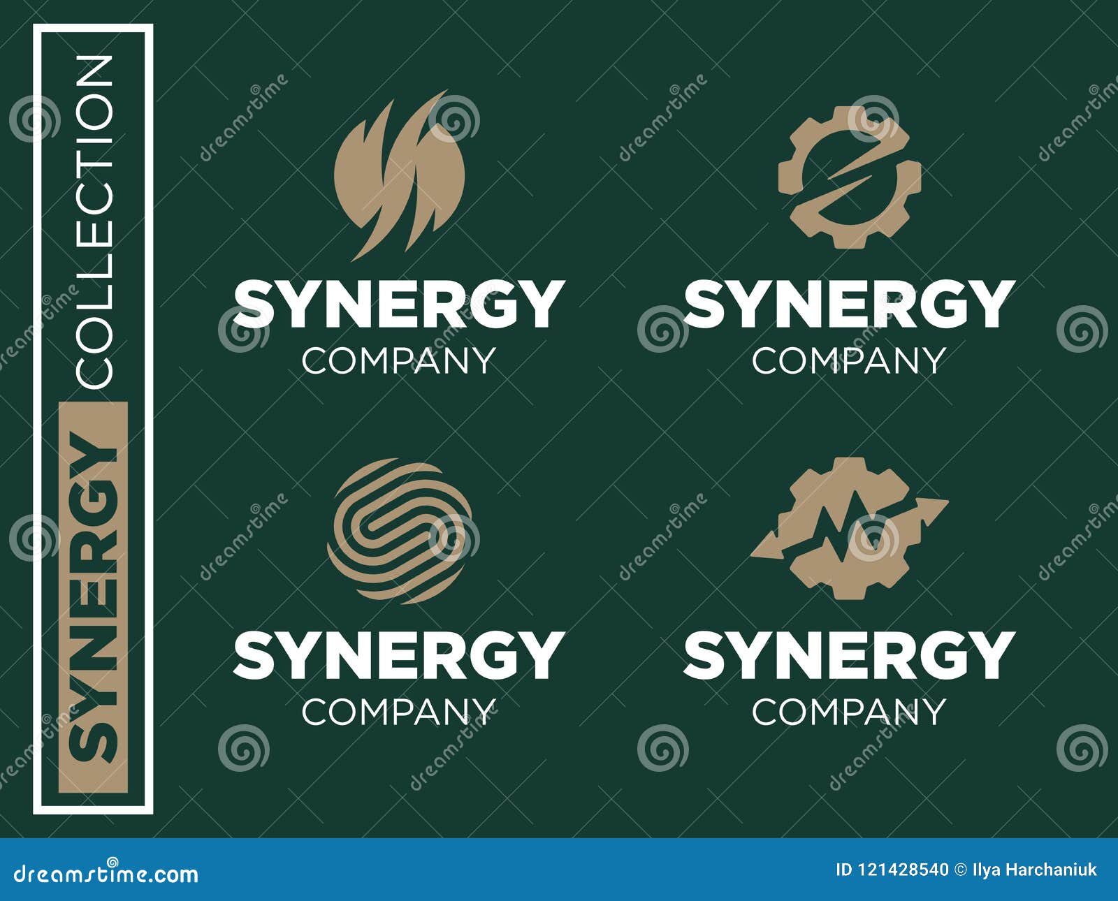 Modern Professional Vector Set Logos Synergy for Business Stock ...
