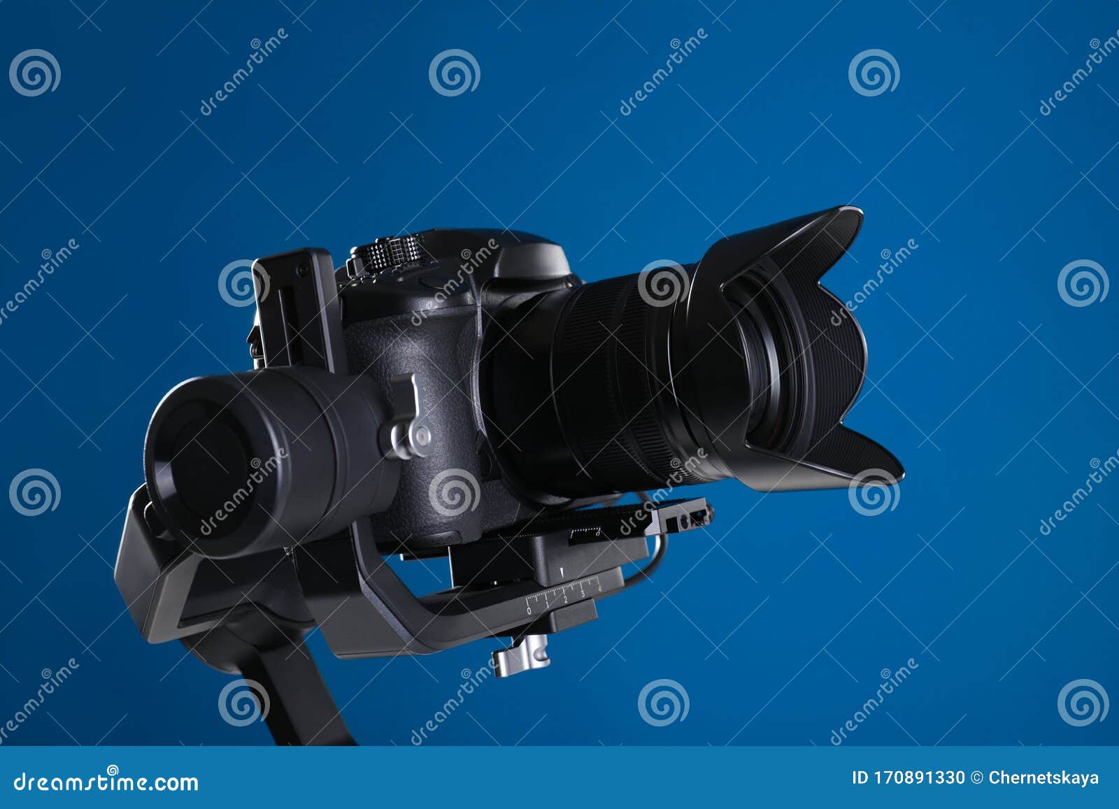 Modern Professional Video Camera on Background Stock Photo - Image of ...