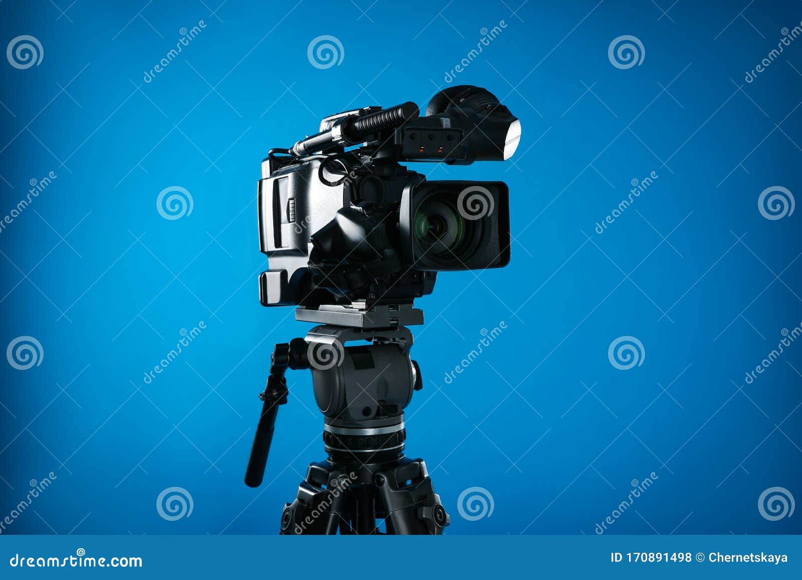 Modern Professional Video Camera on Background Stock Photo - Image of ...