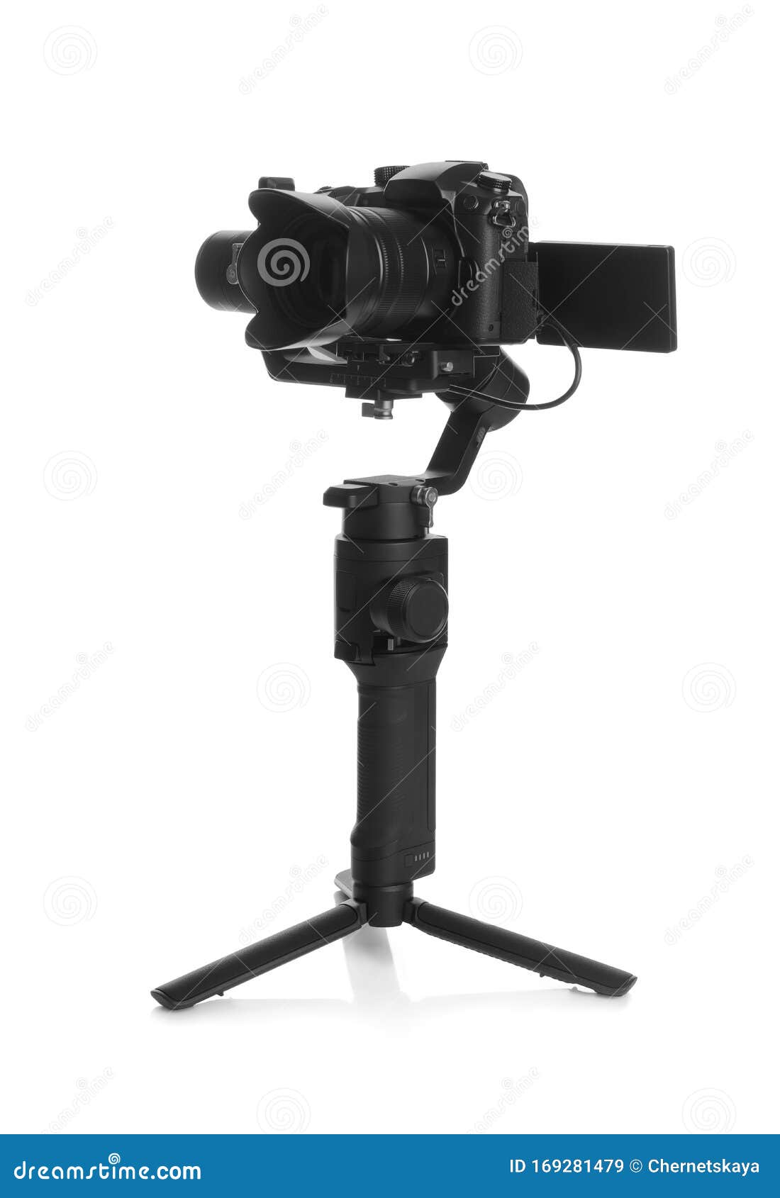 Modern Professional Video Camera Isolated Stock Image - Image of ...
